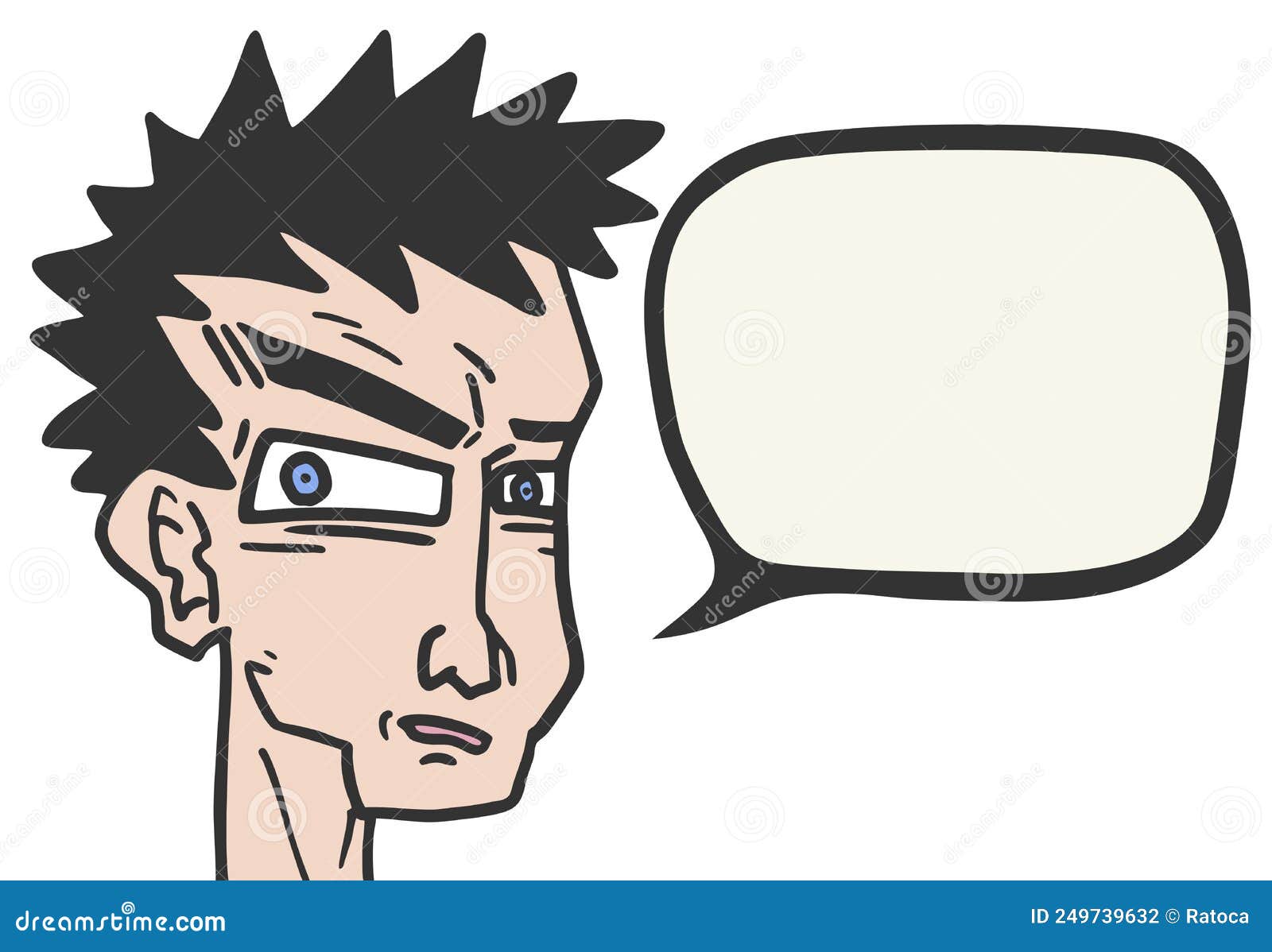 Talkative man stock vector. Illustration of drawing - 249739632