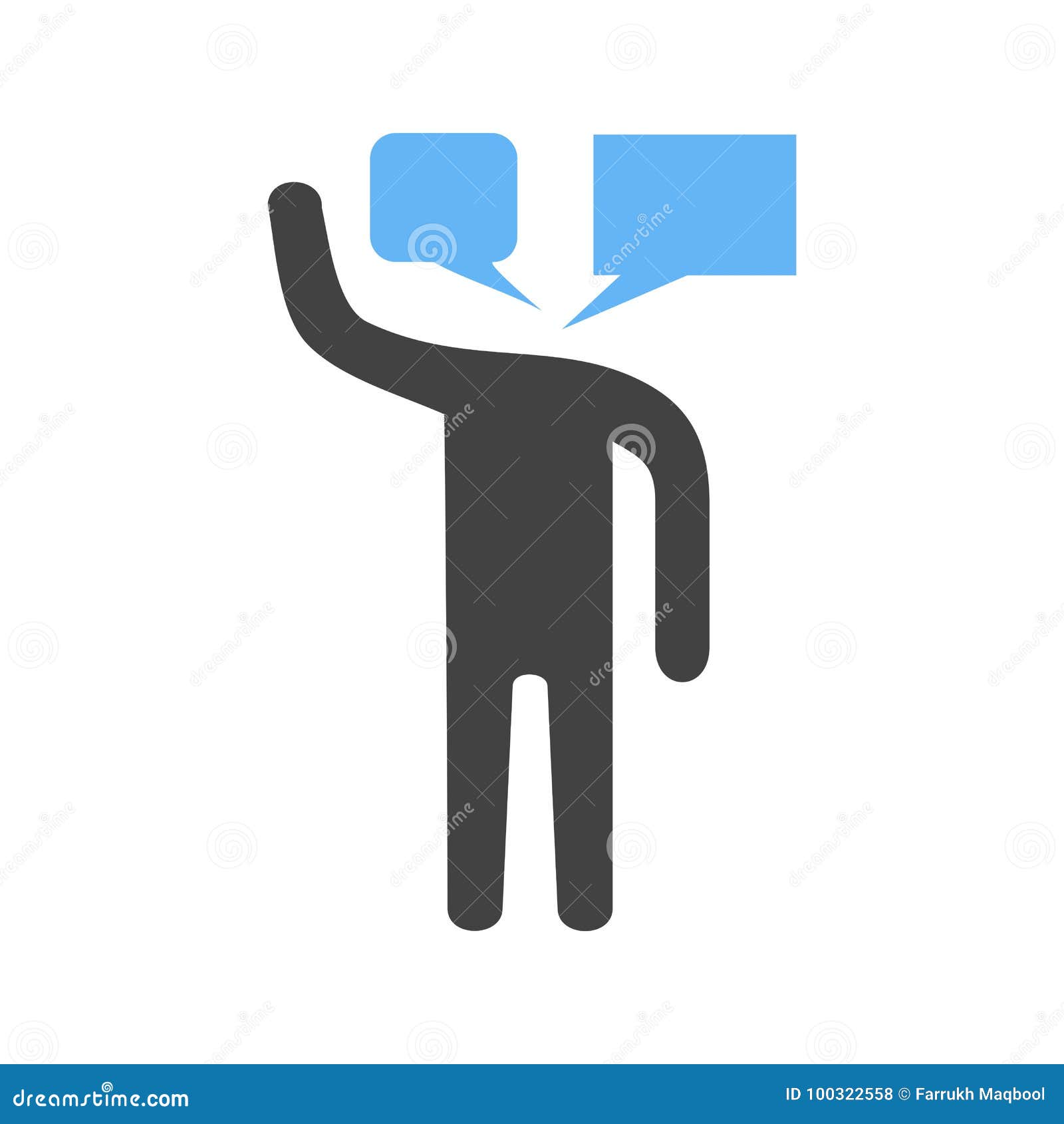 Talkative stock vector. Illustration of voice, conversation - 100322558