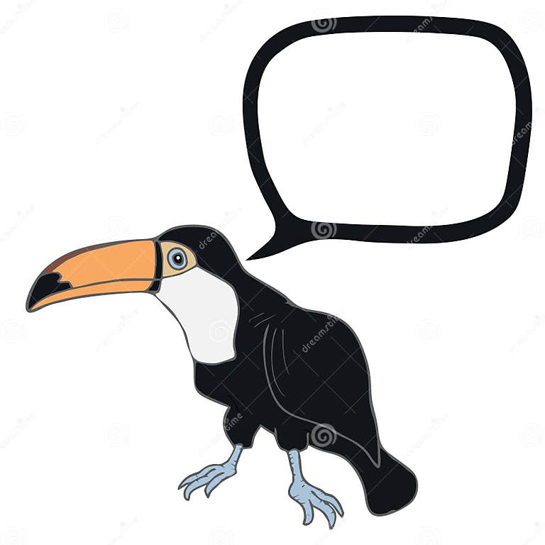 Talkative toucan stock vector. Illustration of communication - 28097644