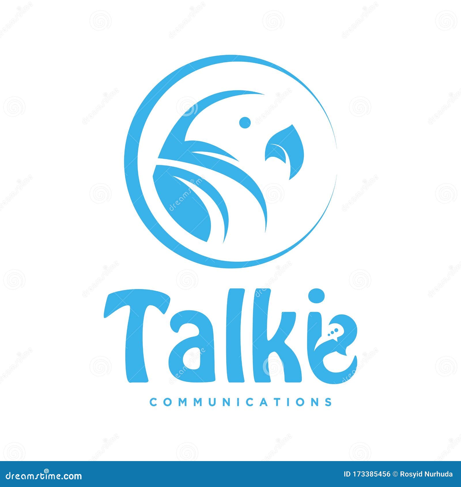 Talkie Vector Logo, Simple Parrot Illustration Stock Vector ...