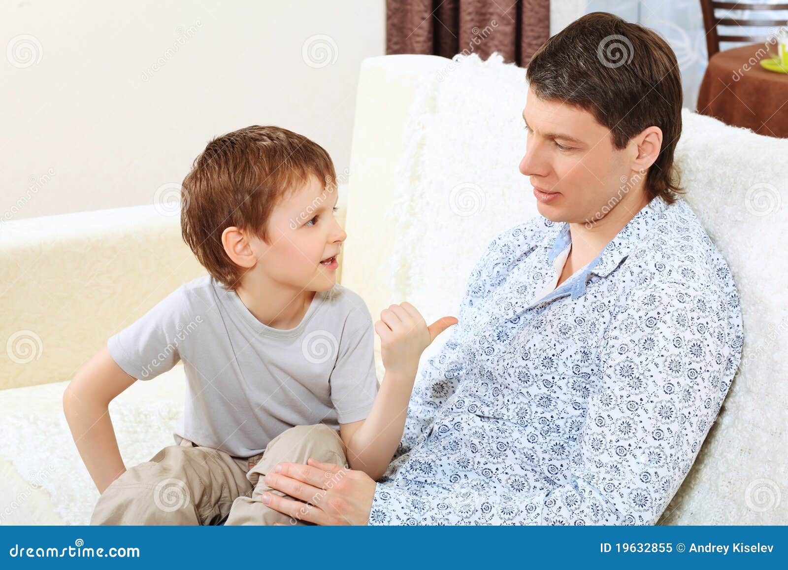 Talking stock image. Image of family, interior, rest - 19632855
