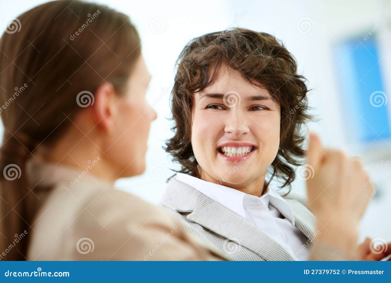 Talking stock photo. Image of face, corporate, beautiful - 27379752