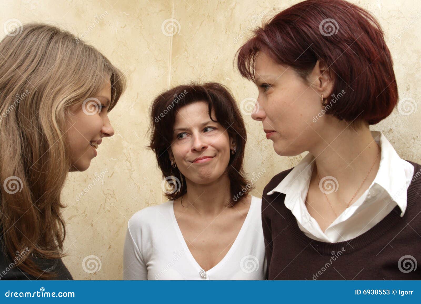 Talking stock image. Image of female, smile, people, color - 6938553