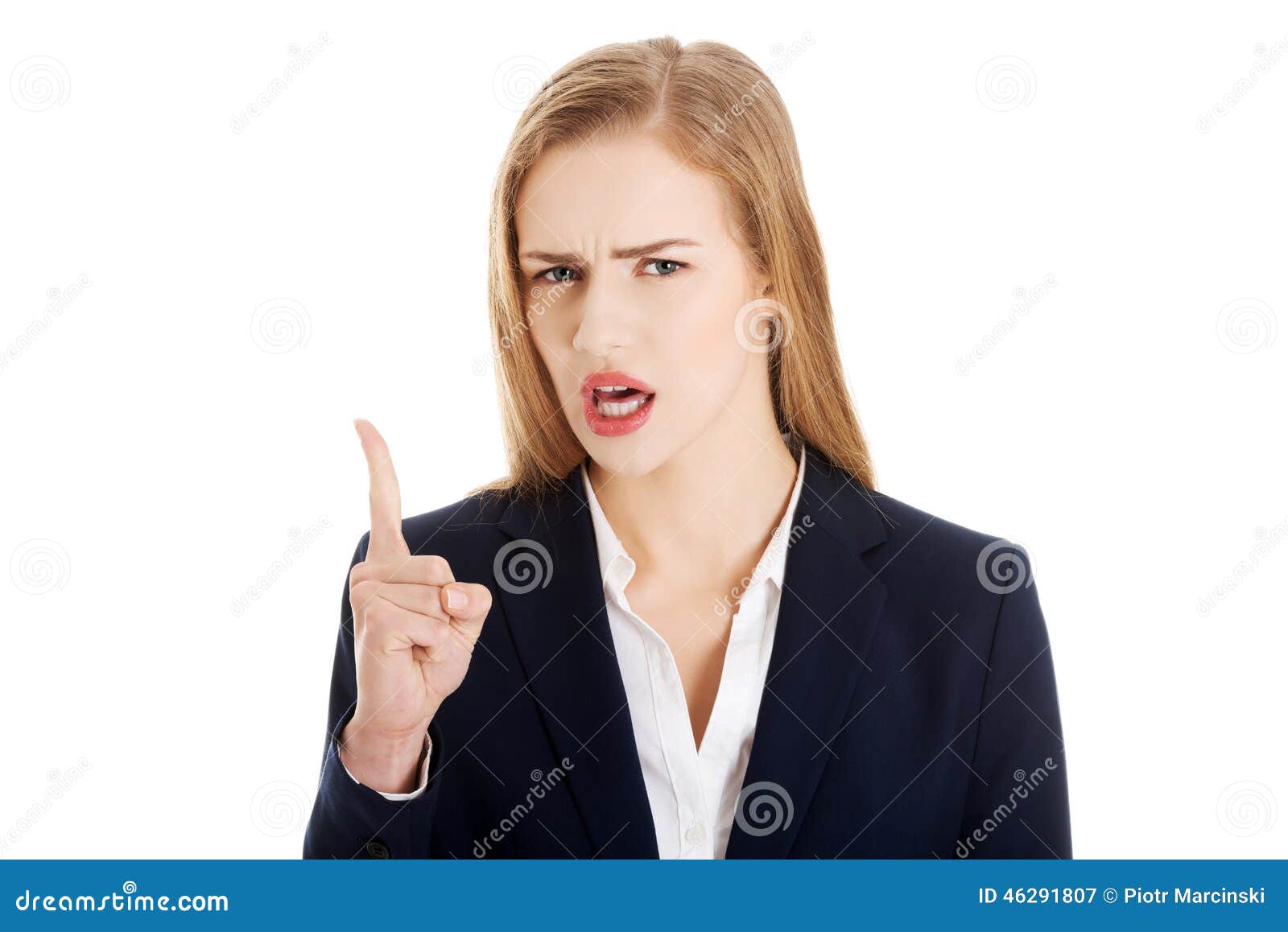 Talking Angry Businesswoman Stock Image - Image of explaining ...