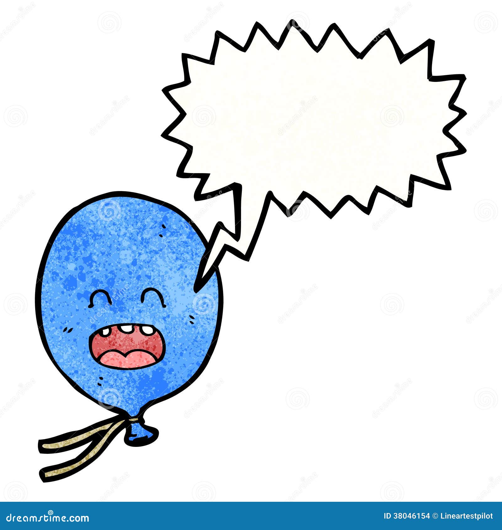 Talking Balloon Cartoon Character Stock Vector - Illustration of cute ...