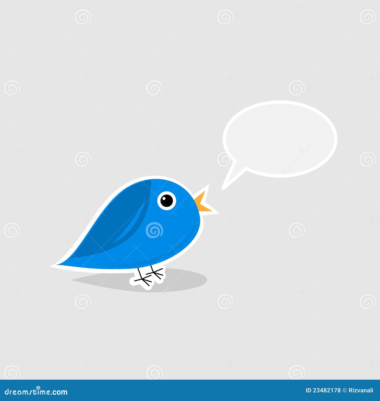 Talking bird stock vector. Illustration of animal, network - 23482178