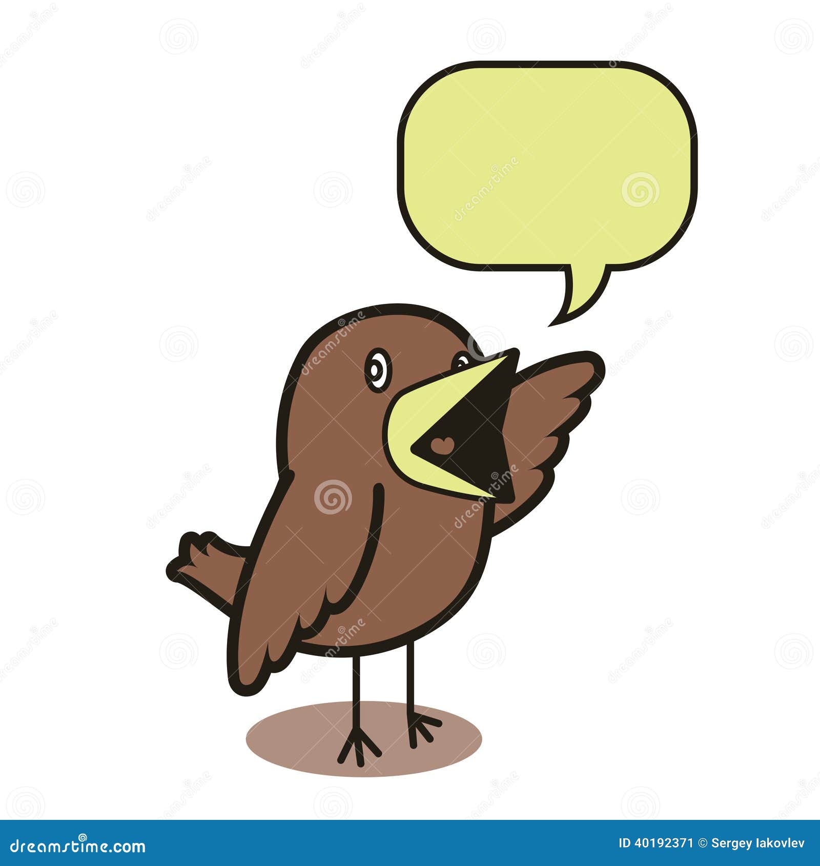 Talking bird 01 stock vector. Illustration of talking - 40192371