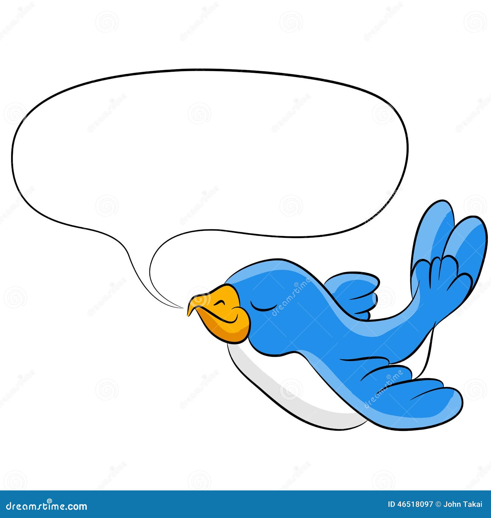 Talking Bird stock vector. Illustration of singing, chirp - 46518097
