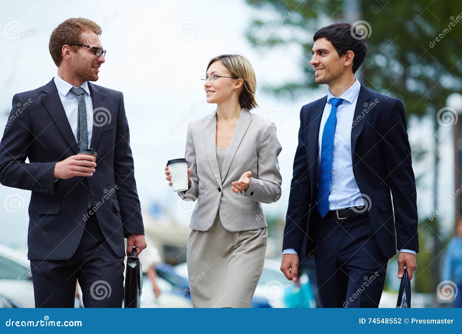 Talking at break stock photo. Image of discussing, group - 74548552