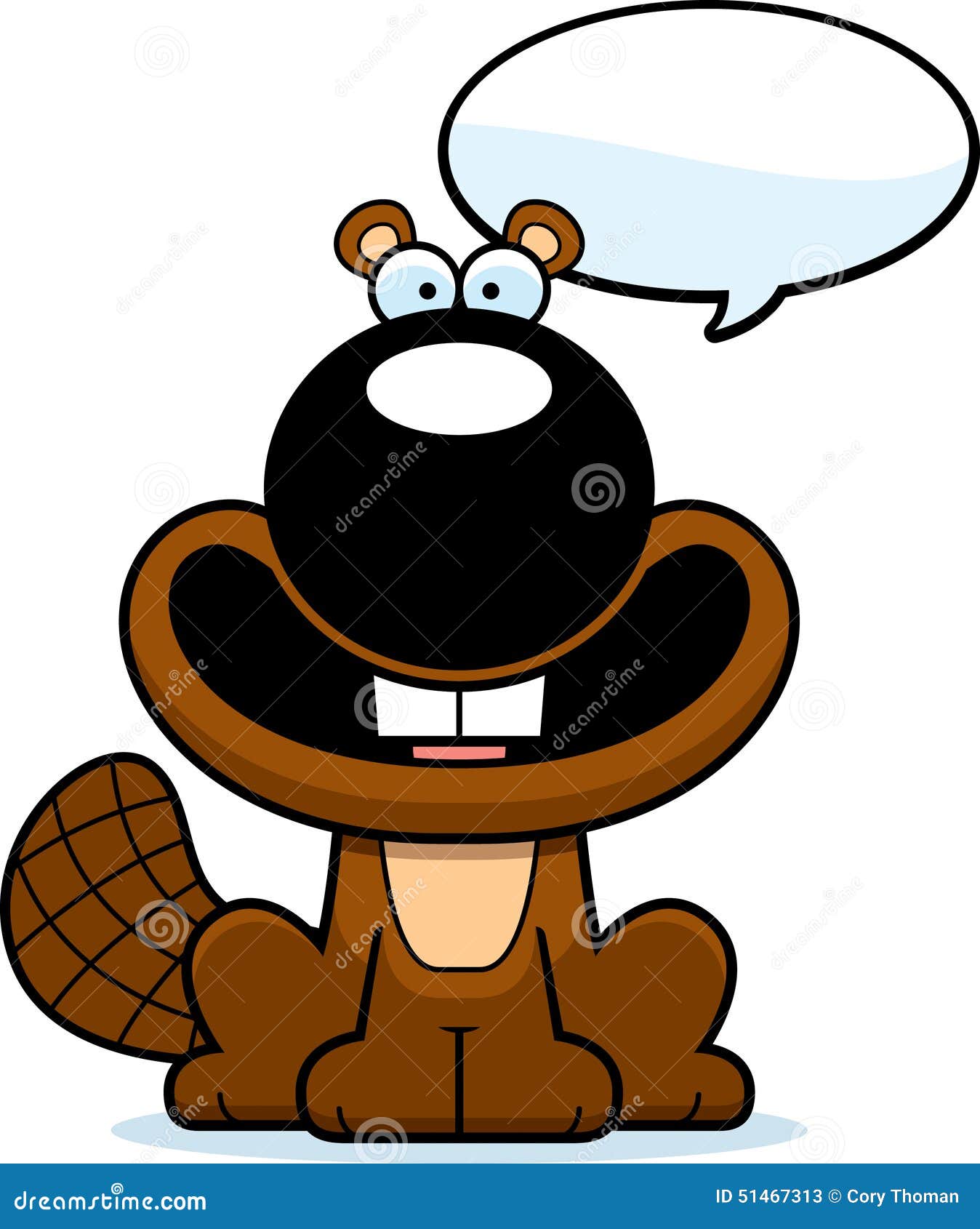 Talking Cartoon Beaver stock vector. Illustration of clipart - 51467313