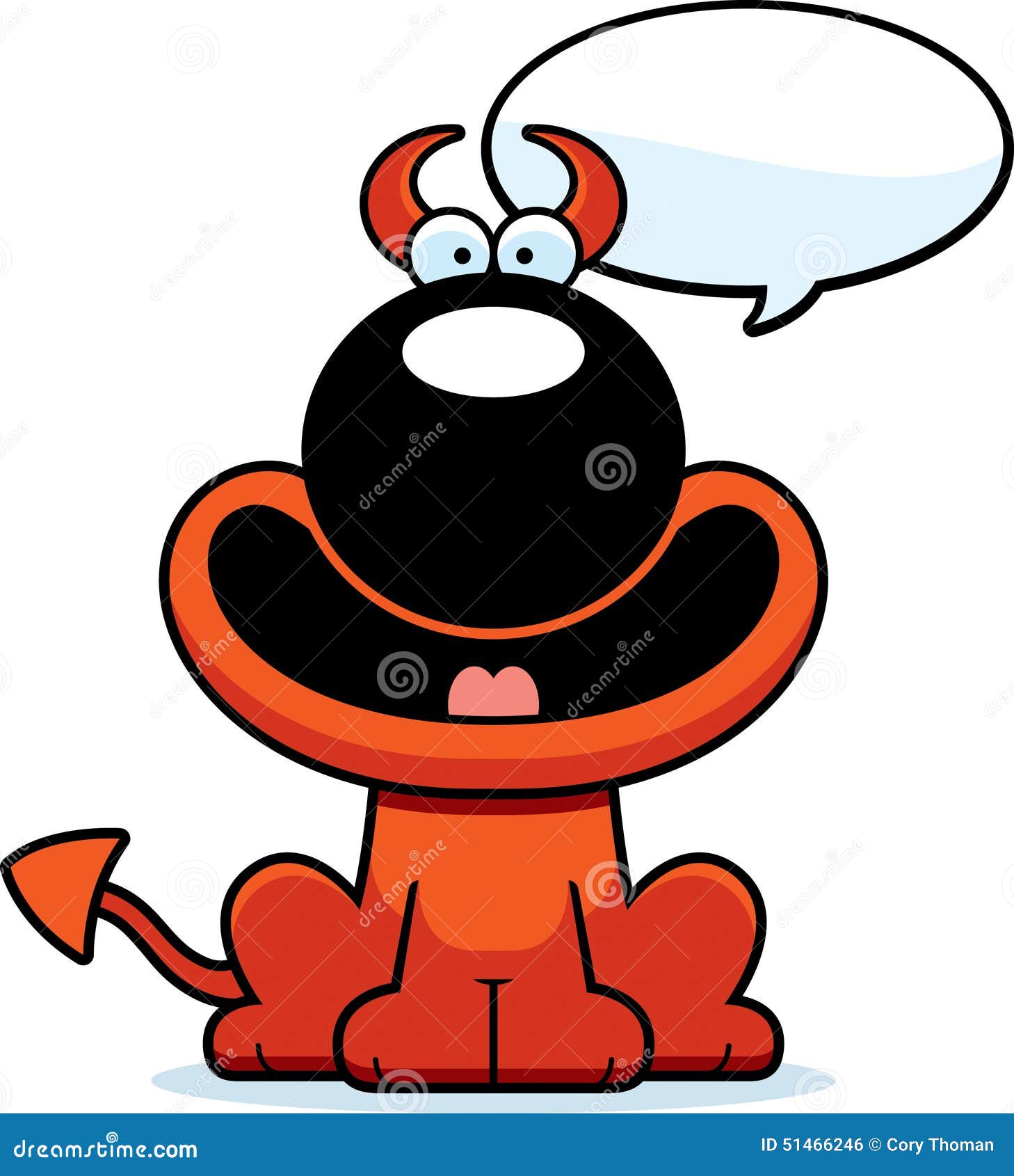 Talking Cartoon Devil stock vector. Illustration of animal - 51466246