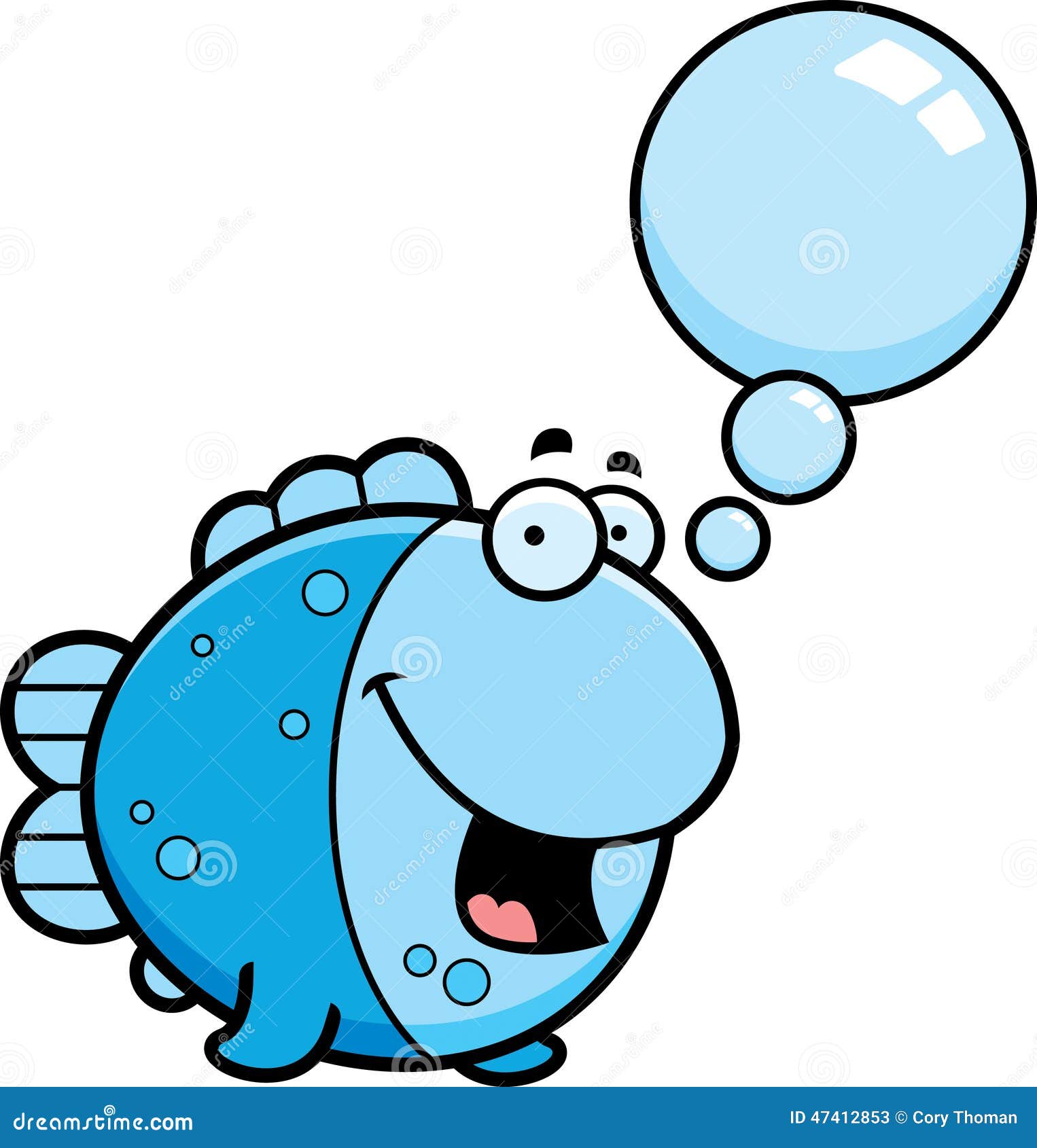 Talking Cartoon Fish stock vector. Illustration of vector - 47412853