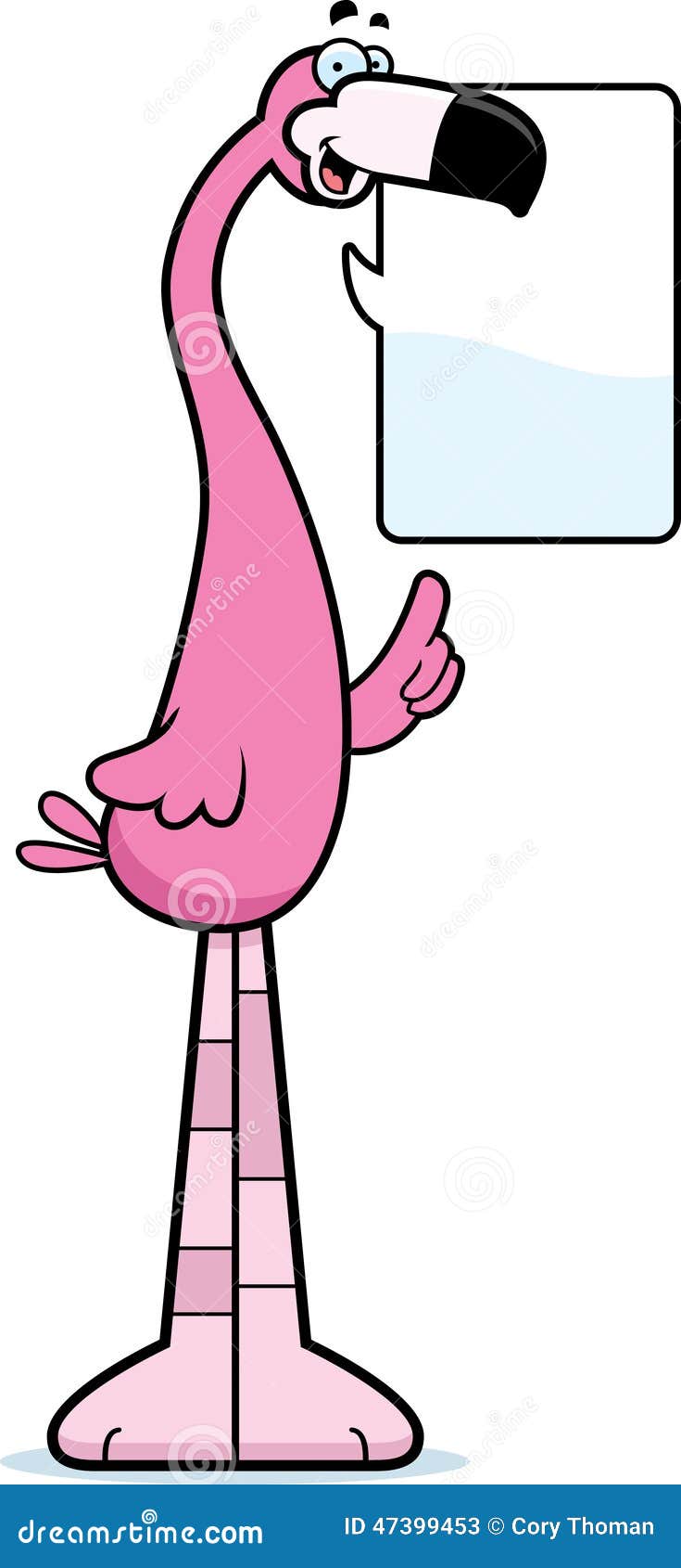 Talking Cartoon Flamingo stock vector. Illustration of cartoon - 47399453