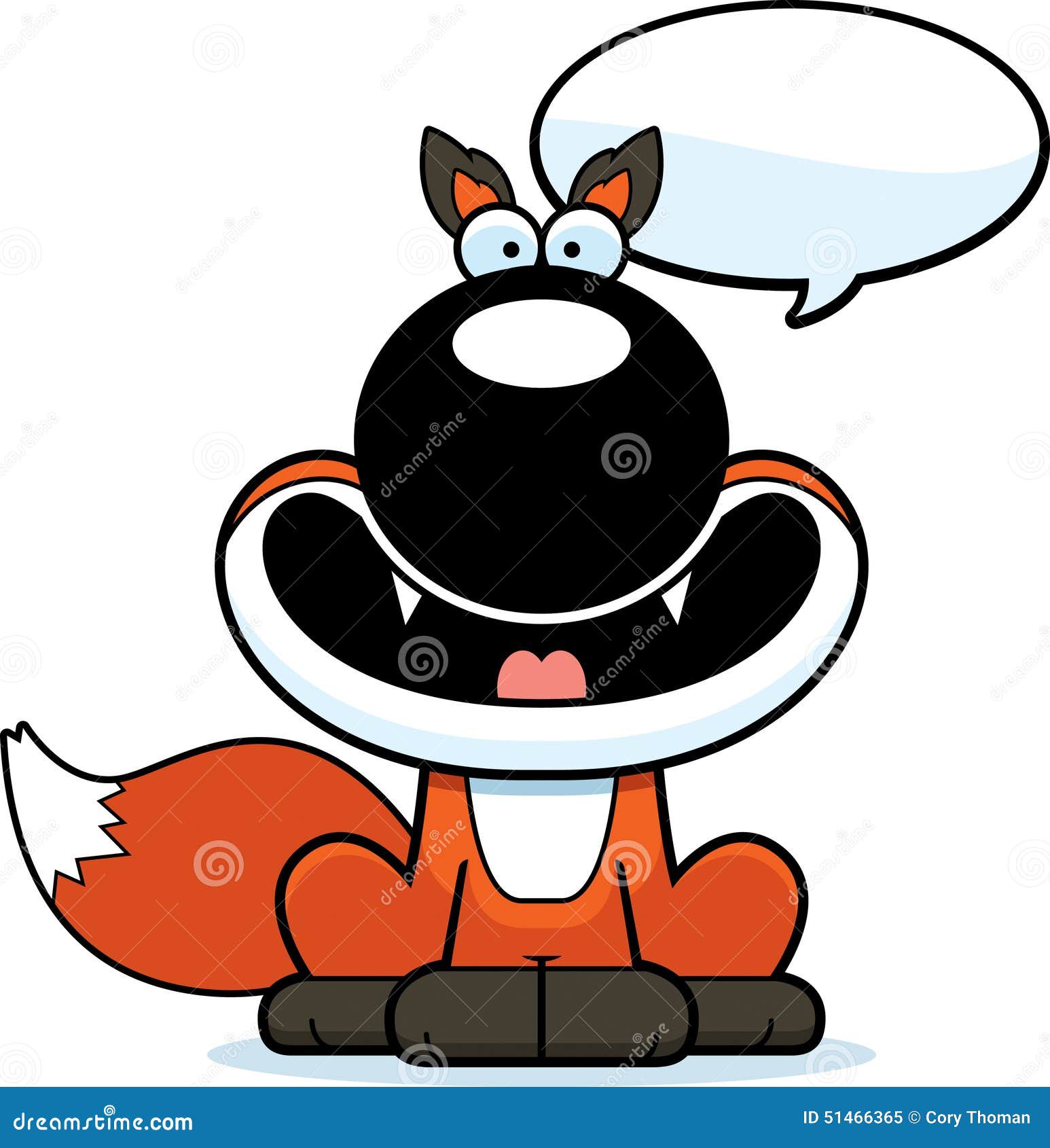 Talking Cartoon Fox stock vector. Illustration of clip - 51466365
