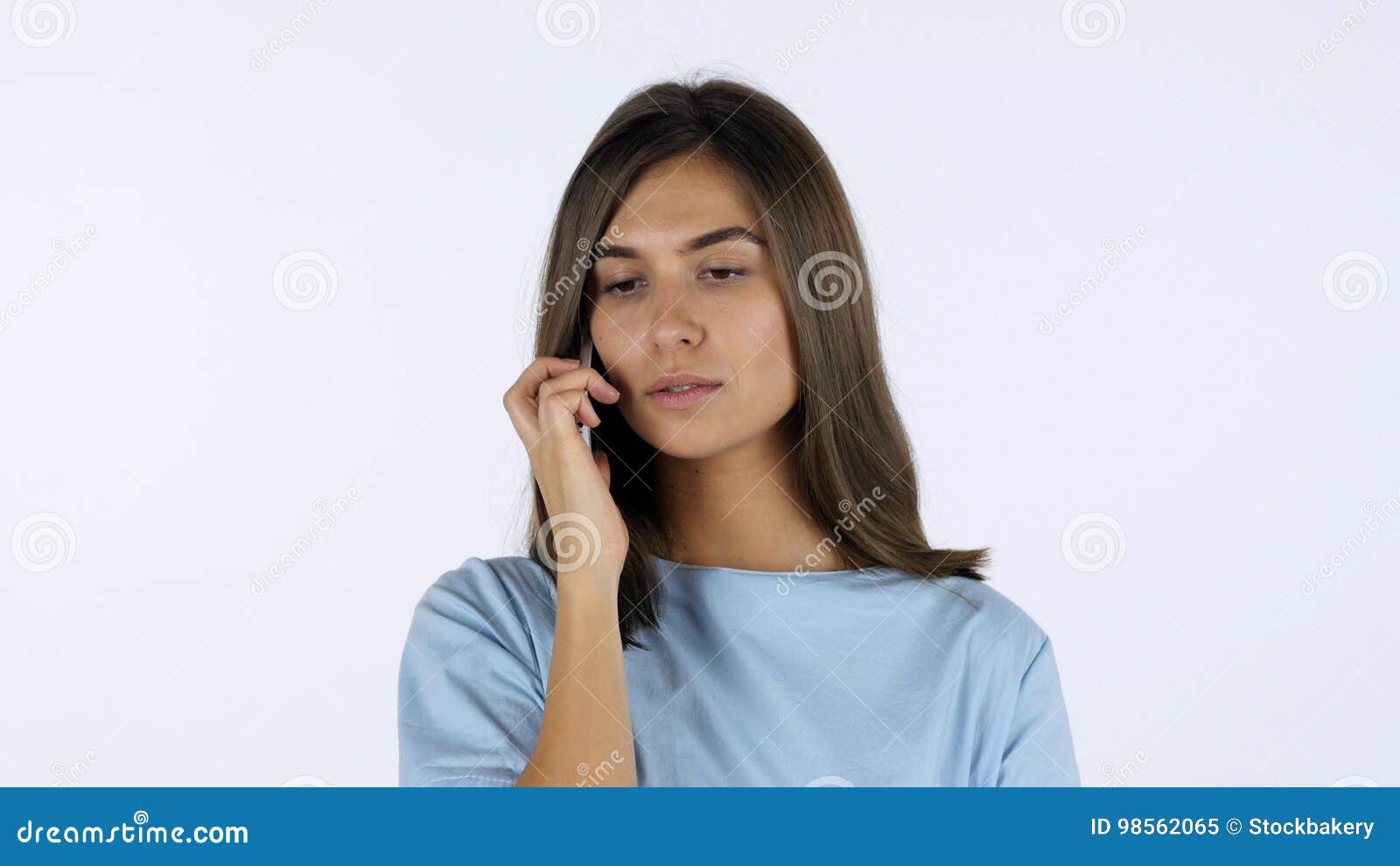 Talking Casually on Smartphone with Customers Stock Image - Image of ...