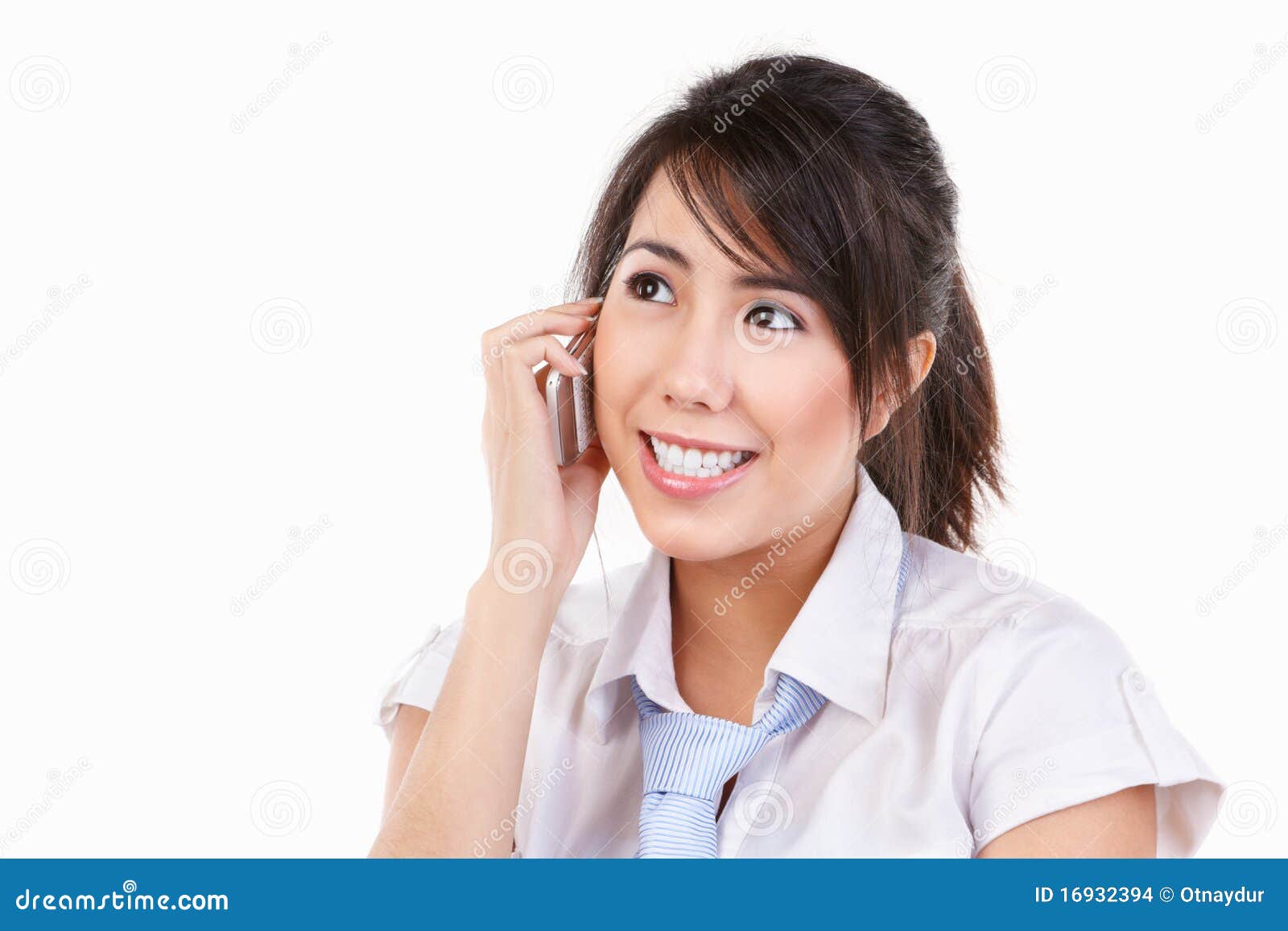 Talking on cell phone stock photo. Image of white, isolated - 16932394