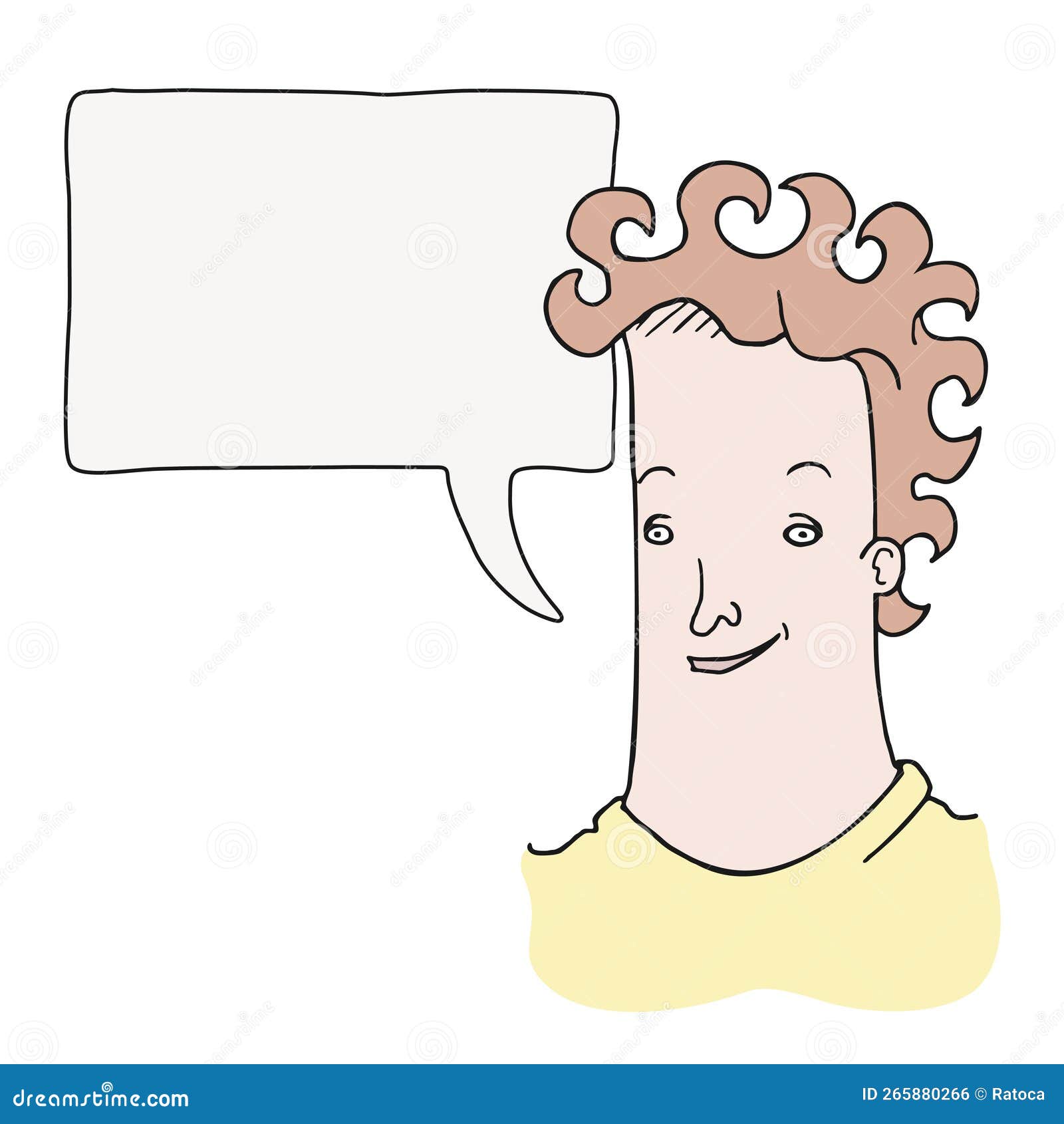 Talking character draw stock vector. Illustration of comment - 265880266