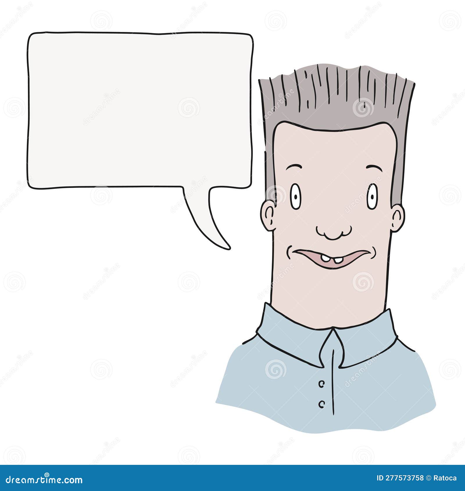 Talking character draw stock vector. Illustration of people - 277573758