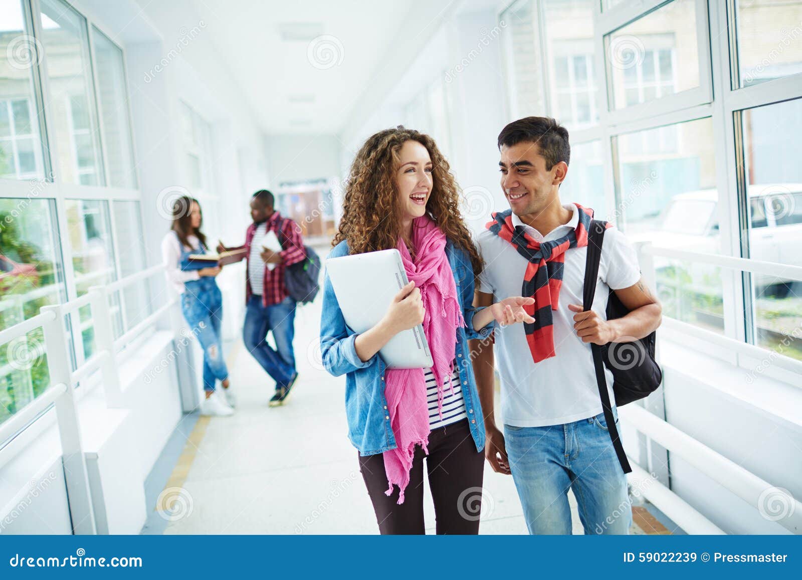 Talking after classes stock image. Image of talking, happy - 59022239