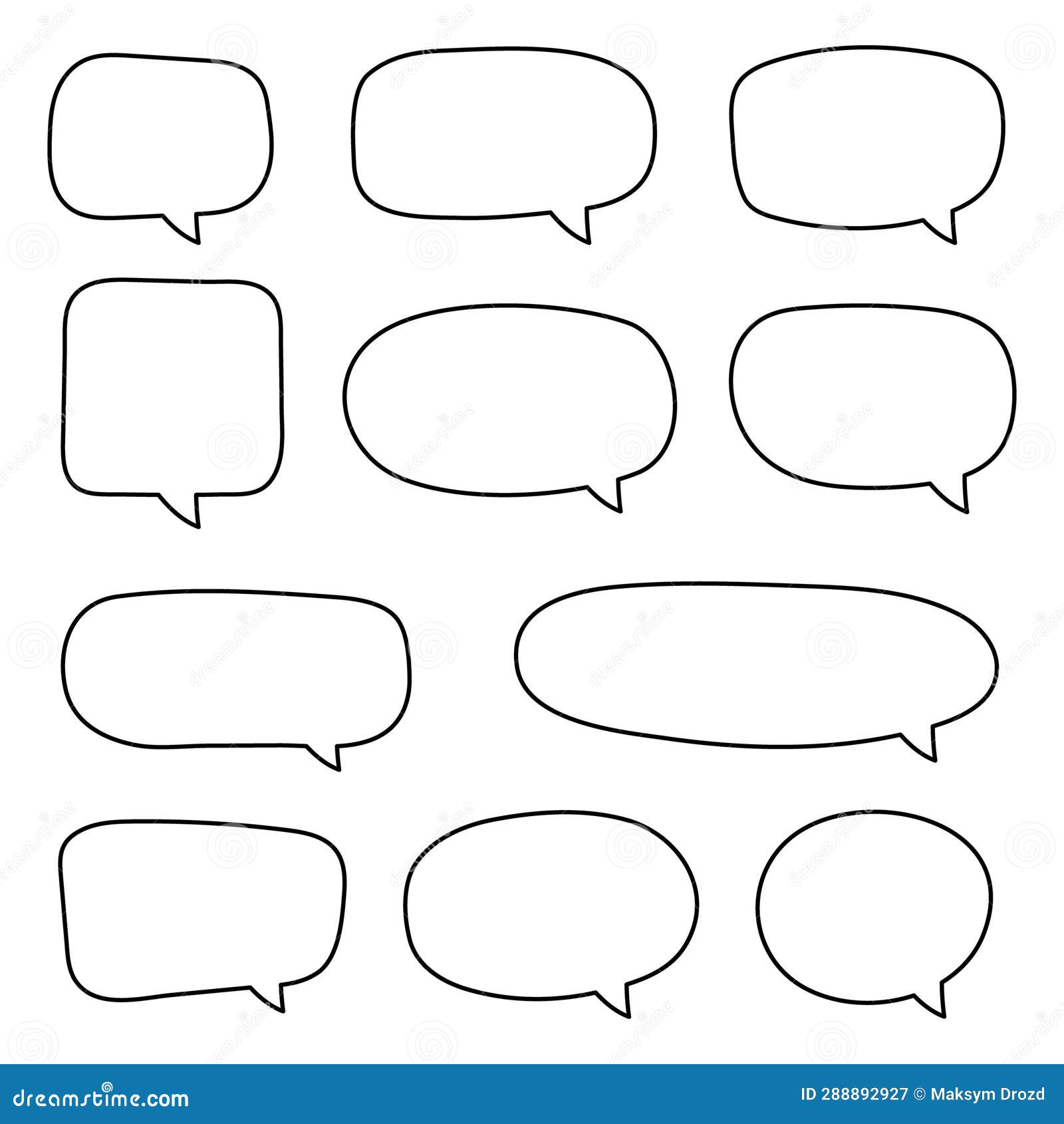 Talking Cloud Icons Vector Set. Stock Vector - Illustration of talk ...