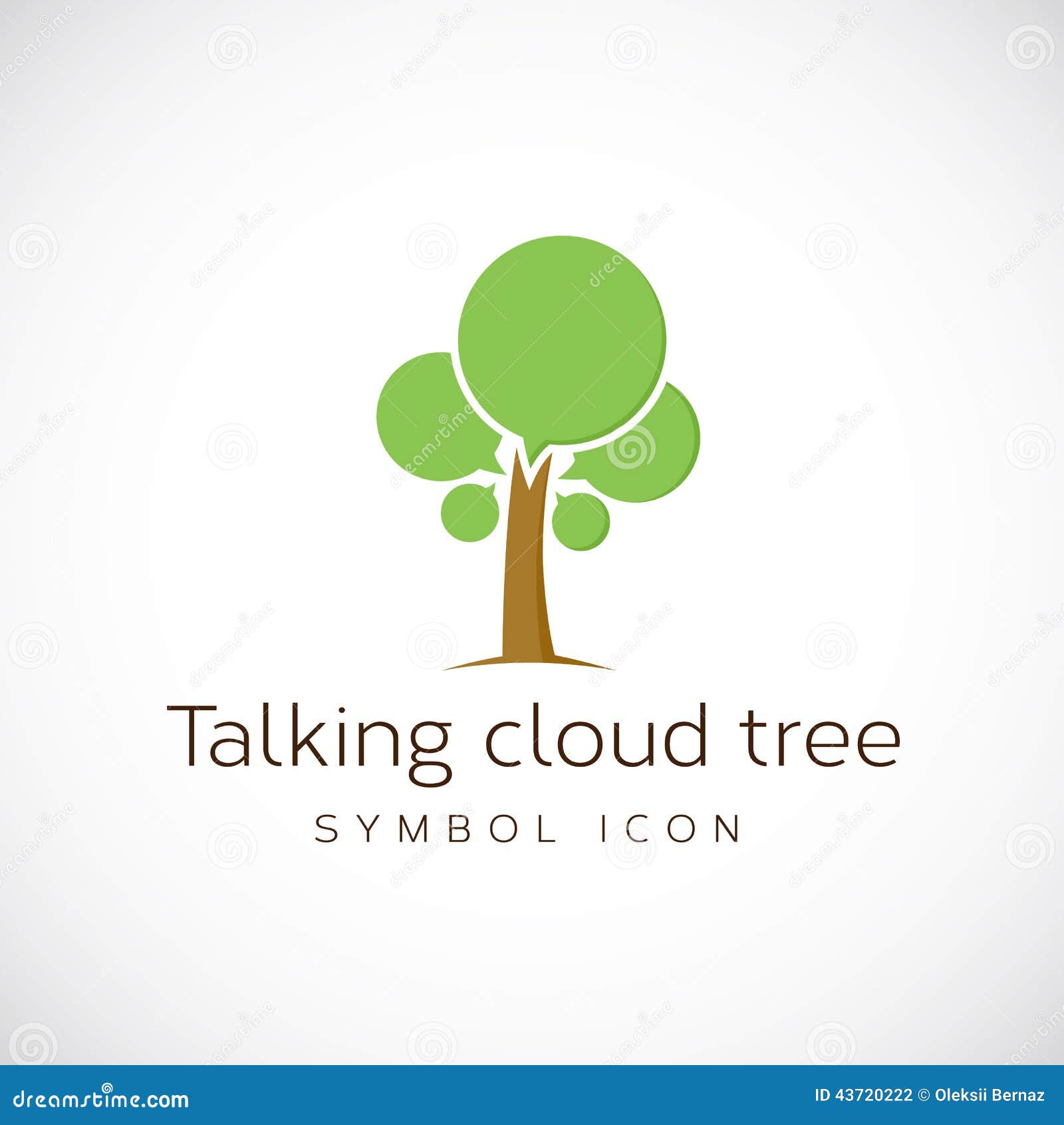 Talking Cloud Tree Vector Concept Symbol Icon Stock Vector ...