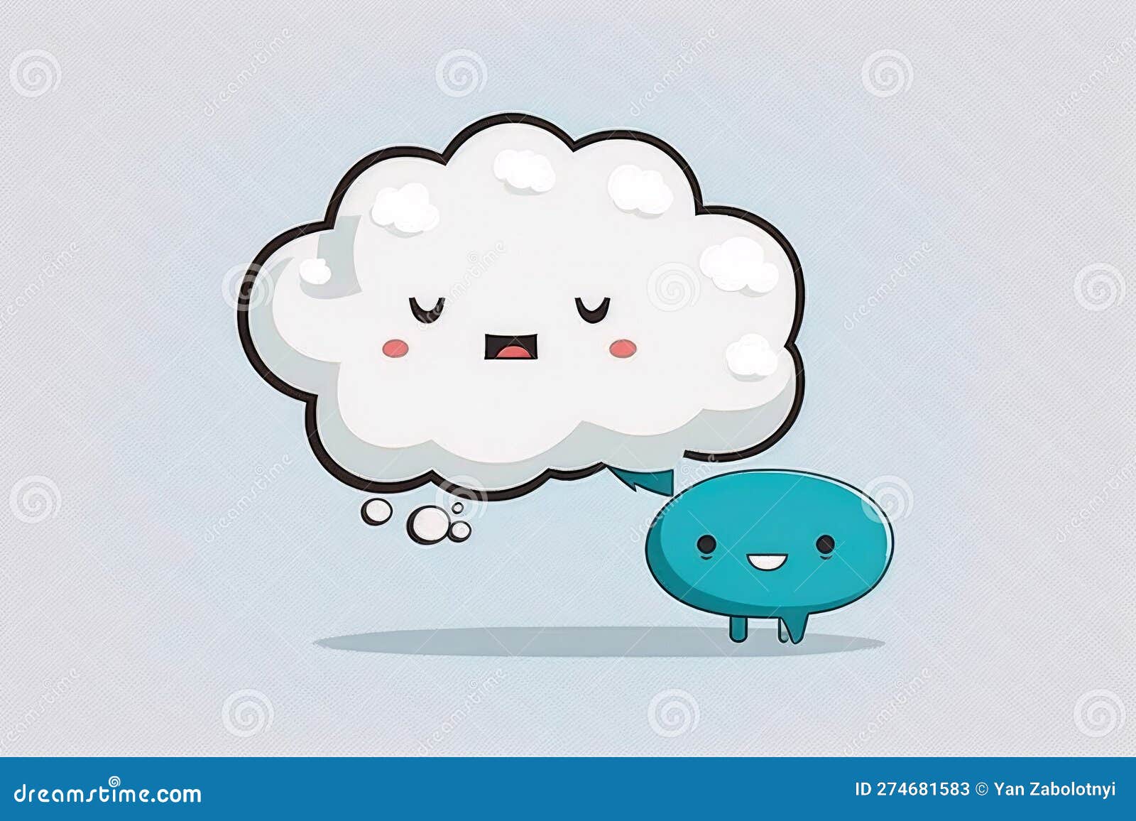 Set Of 3d Talking Cloud With Gradients Shapes Vector Illustration ...