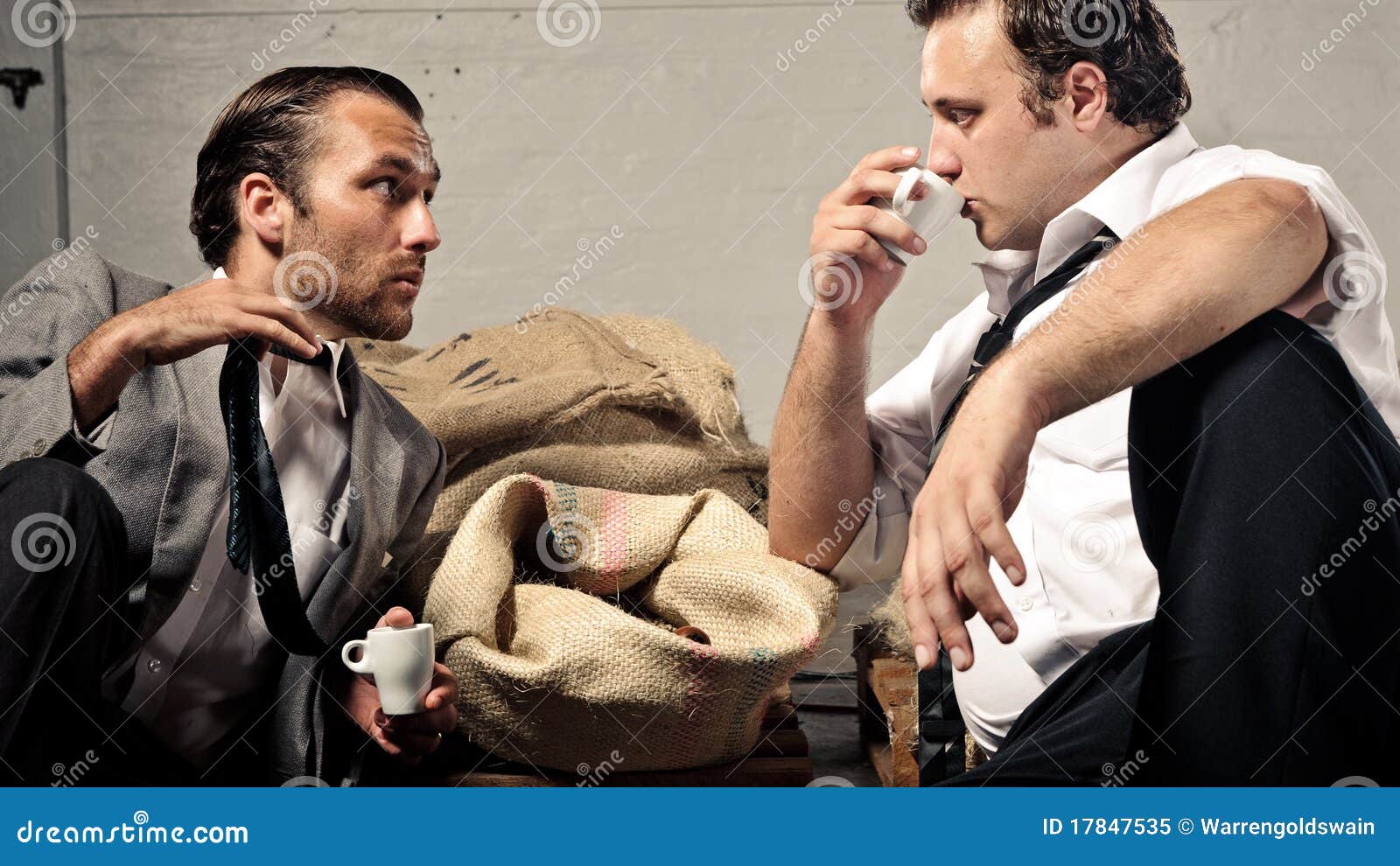 Talking about Coffee and Business Stock Image - Image of relax, smart ...