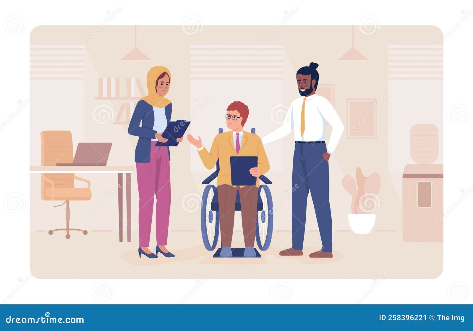 Talking Colleagues 2D Vector Isolated Illustration Stock Illustration ...