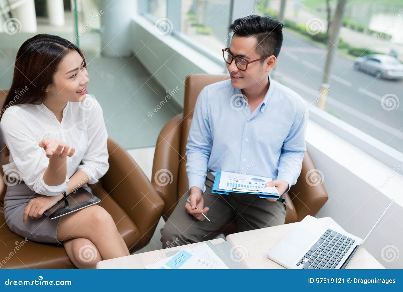 Talking colleagues stock image. Image of office, teamwork - 57519121