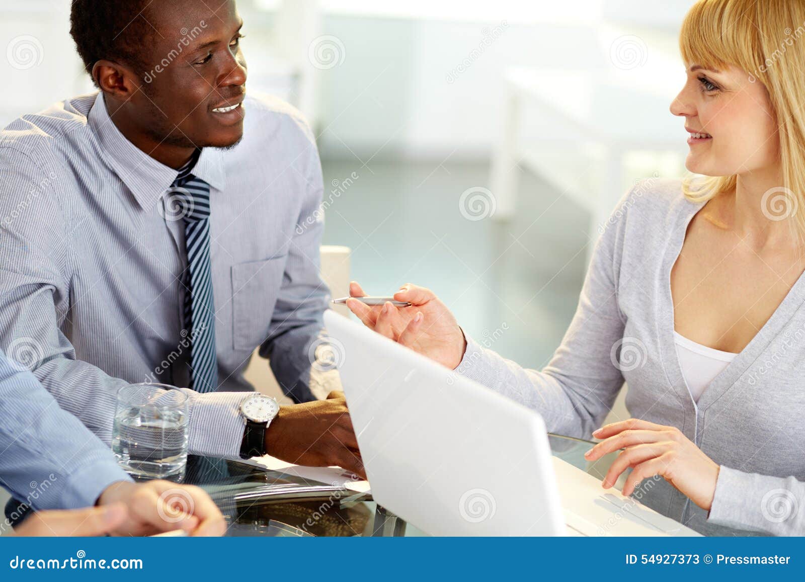 Talking colleagues stock image. Image of business, teamwork - 54927373