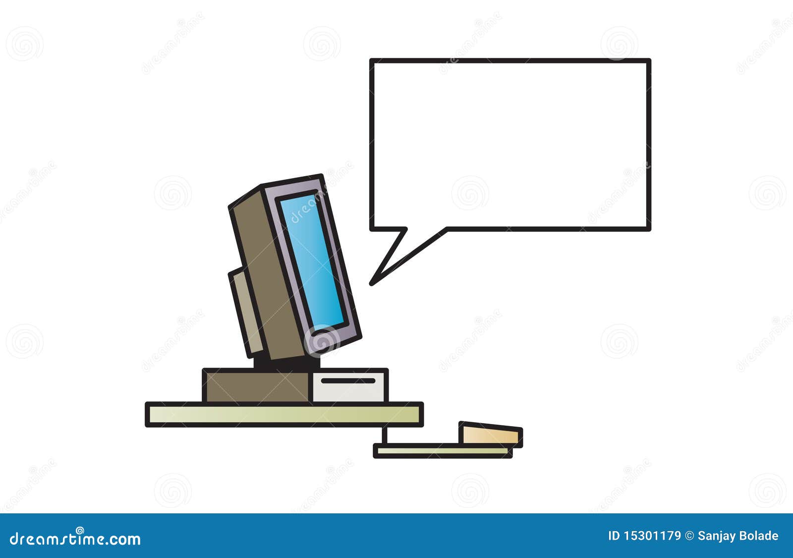 Talking Computer - Illustration Stock Vector - Illustration of view ...