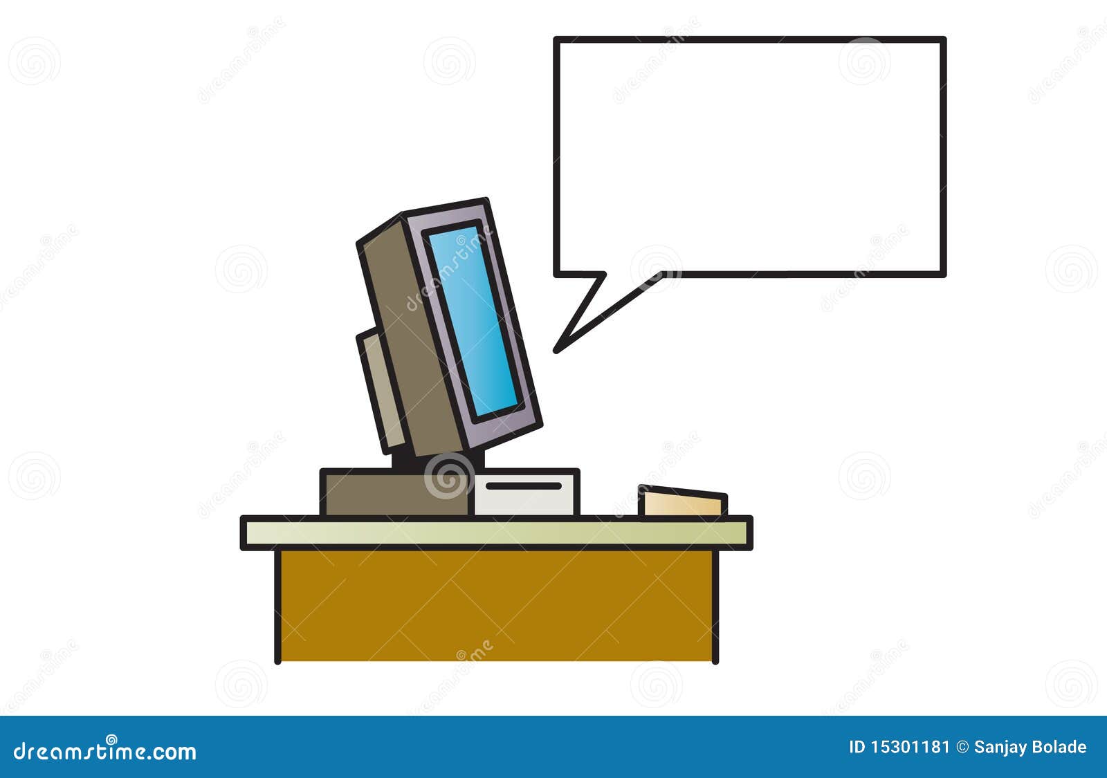 Talking Computer - Illustration Stock Vector - Illustration of ...