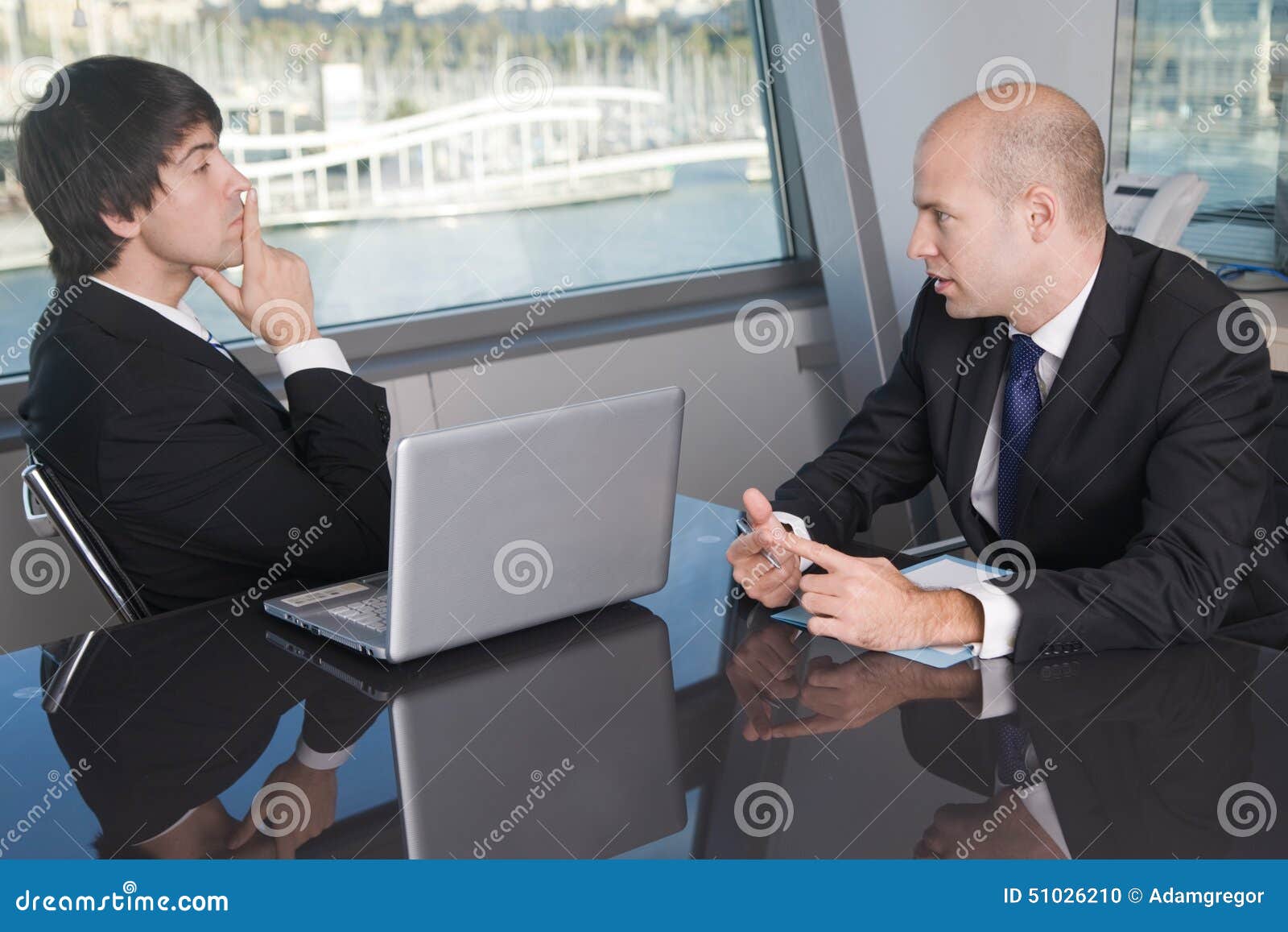 Talking about a contract stock photo. Image of watching - 51026210
