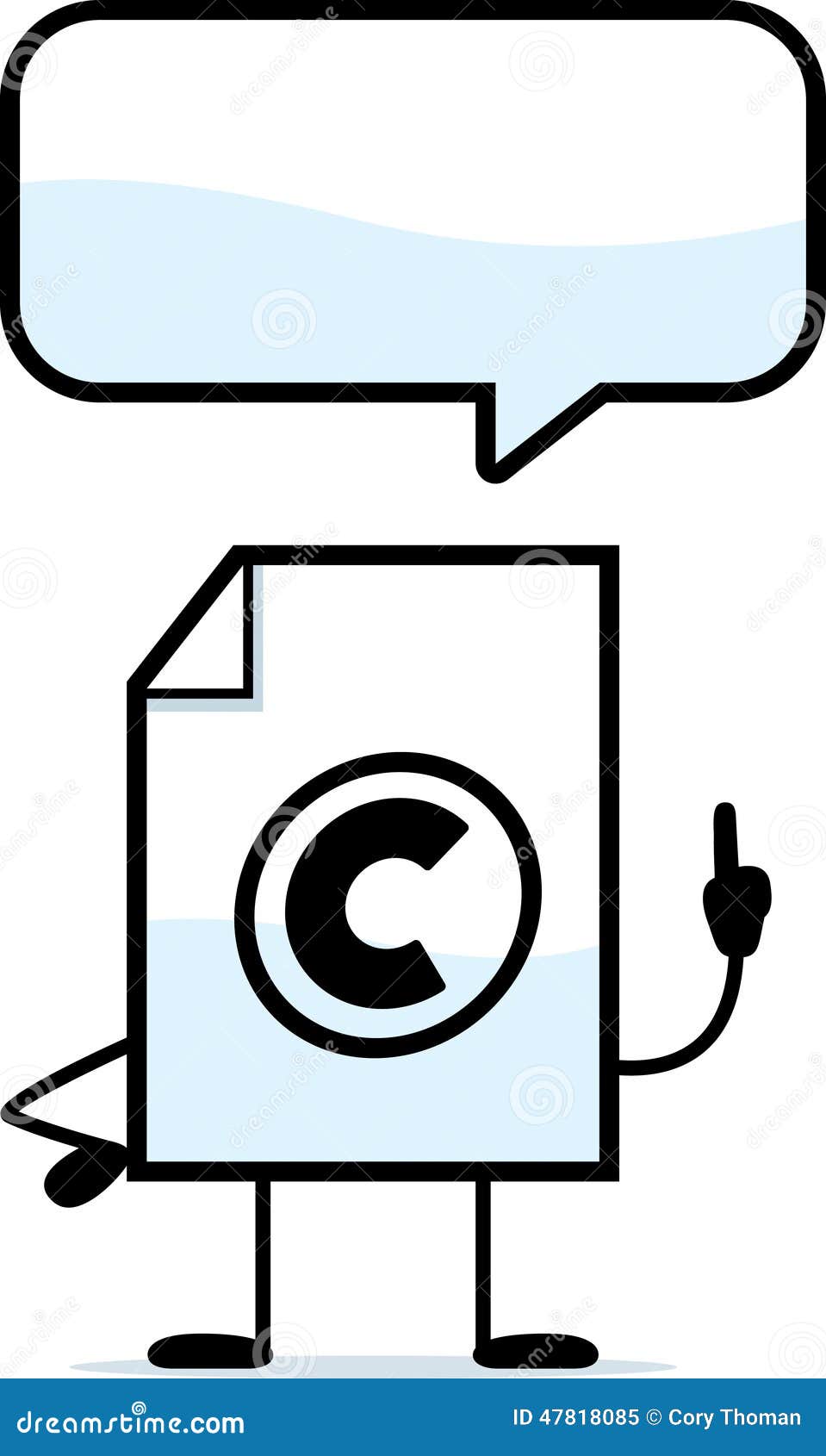 Talking Copyright stock vector. Illustration of note - 47818085