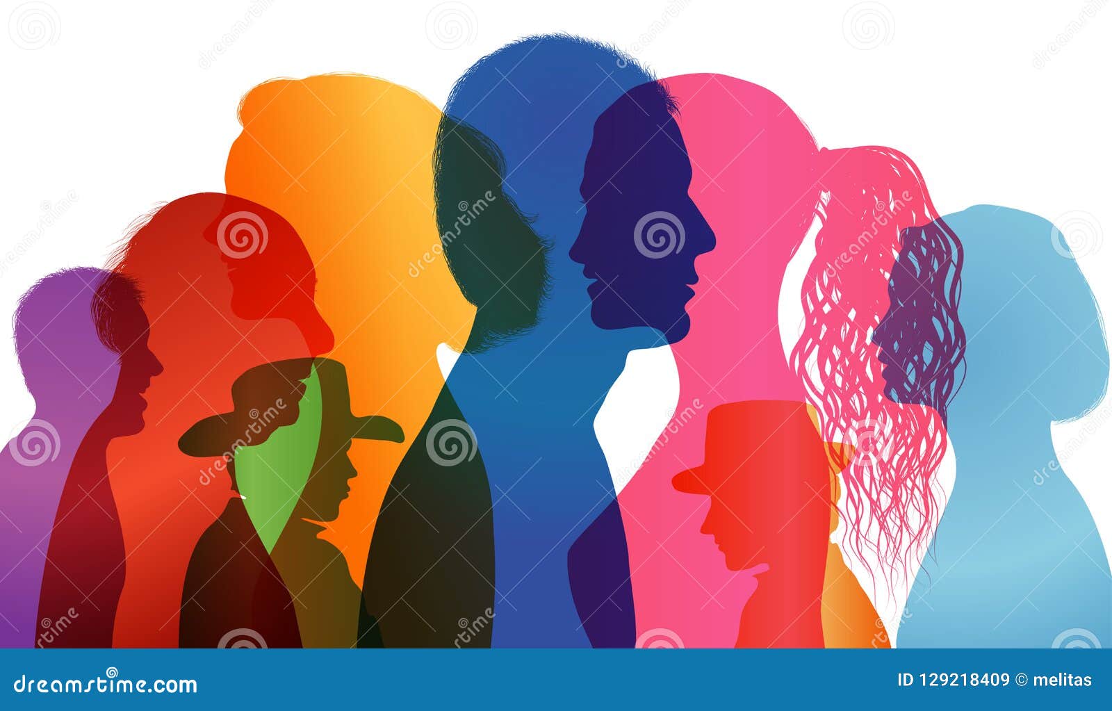 Talking Crowd. People Talking. Dialogue Between People. Colored ...