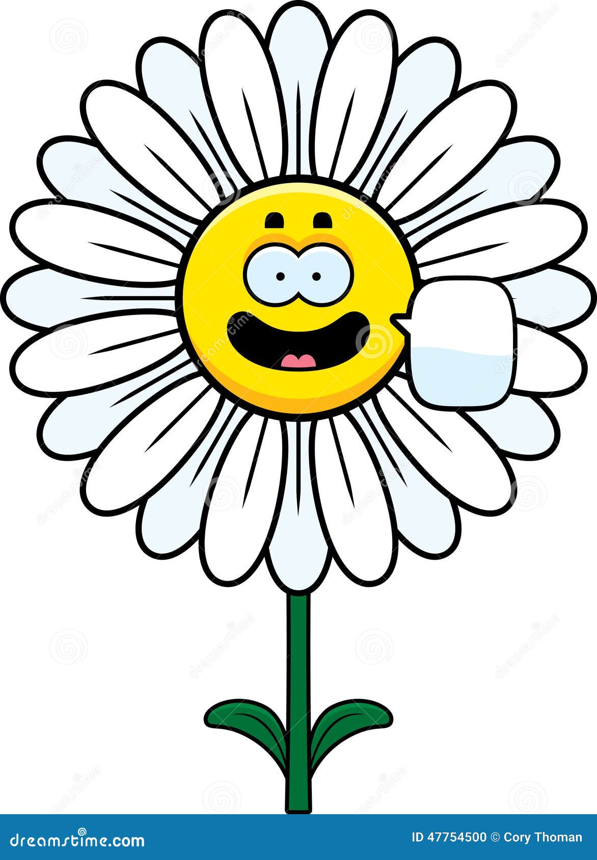 Talking Daisy stock vector. Illustration of cartoon, word - 47754500