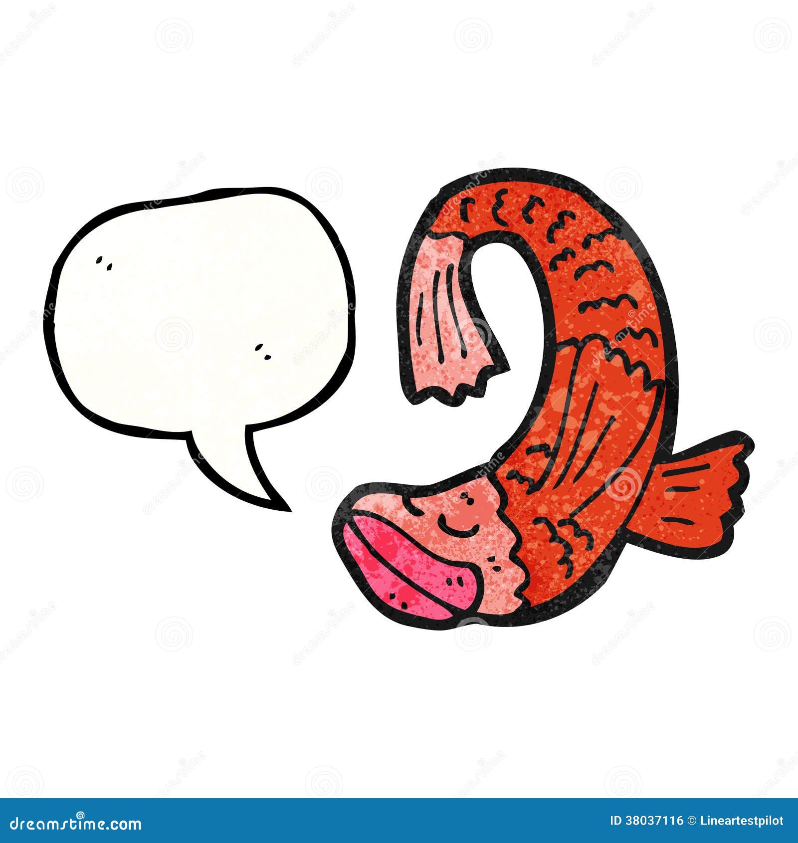 Talking fish cartoon stock vector. Illustration of hand - 38037116