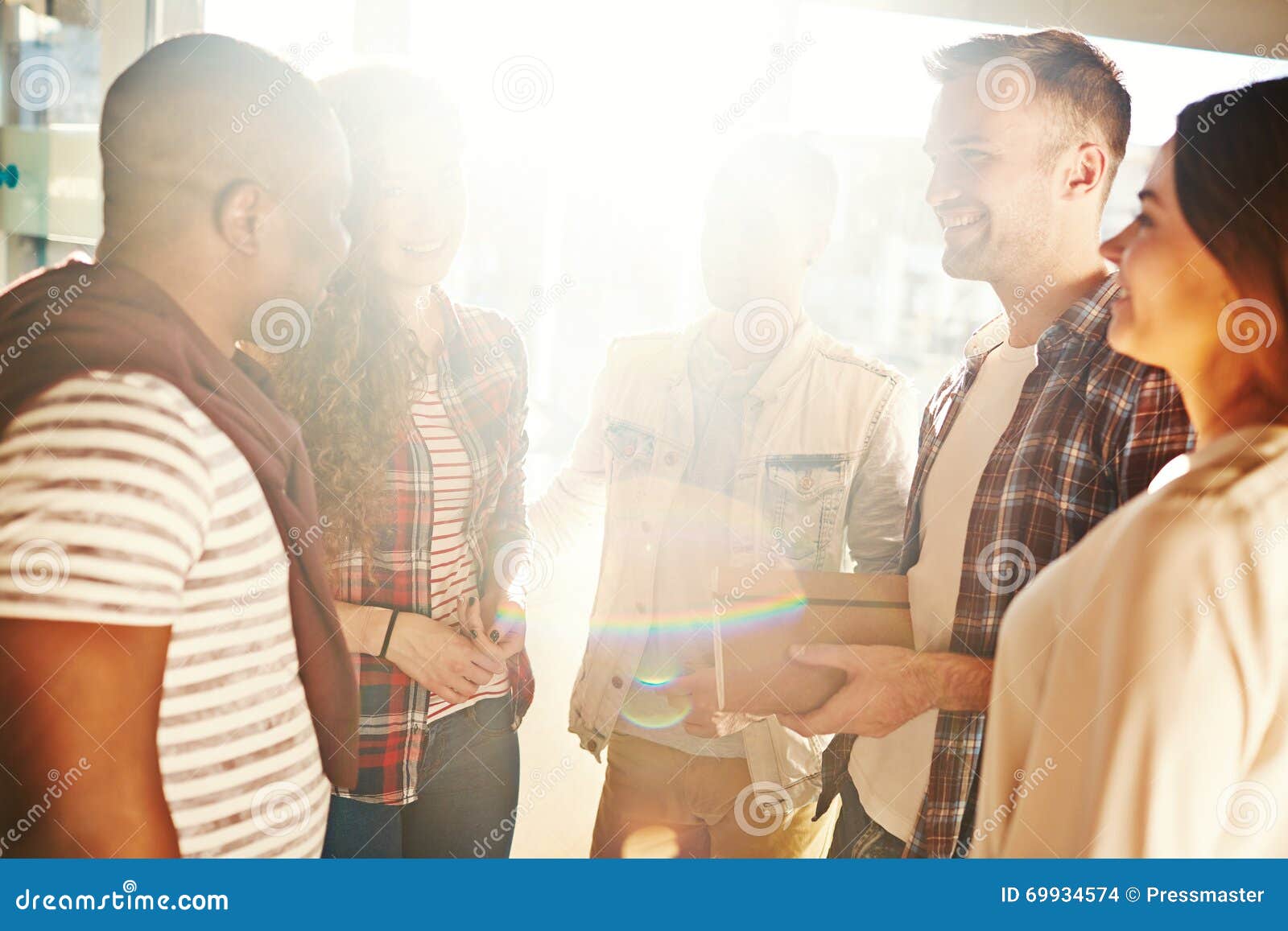 Talking friends stock photo. Image of friendship, indoors - 69934574