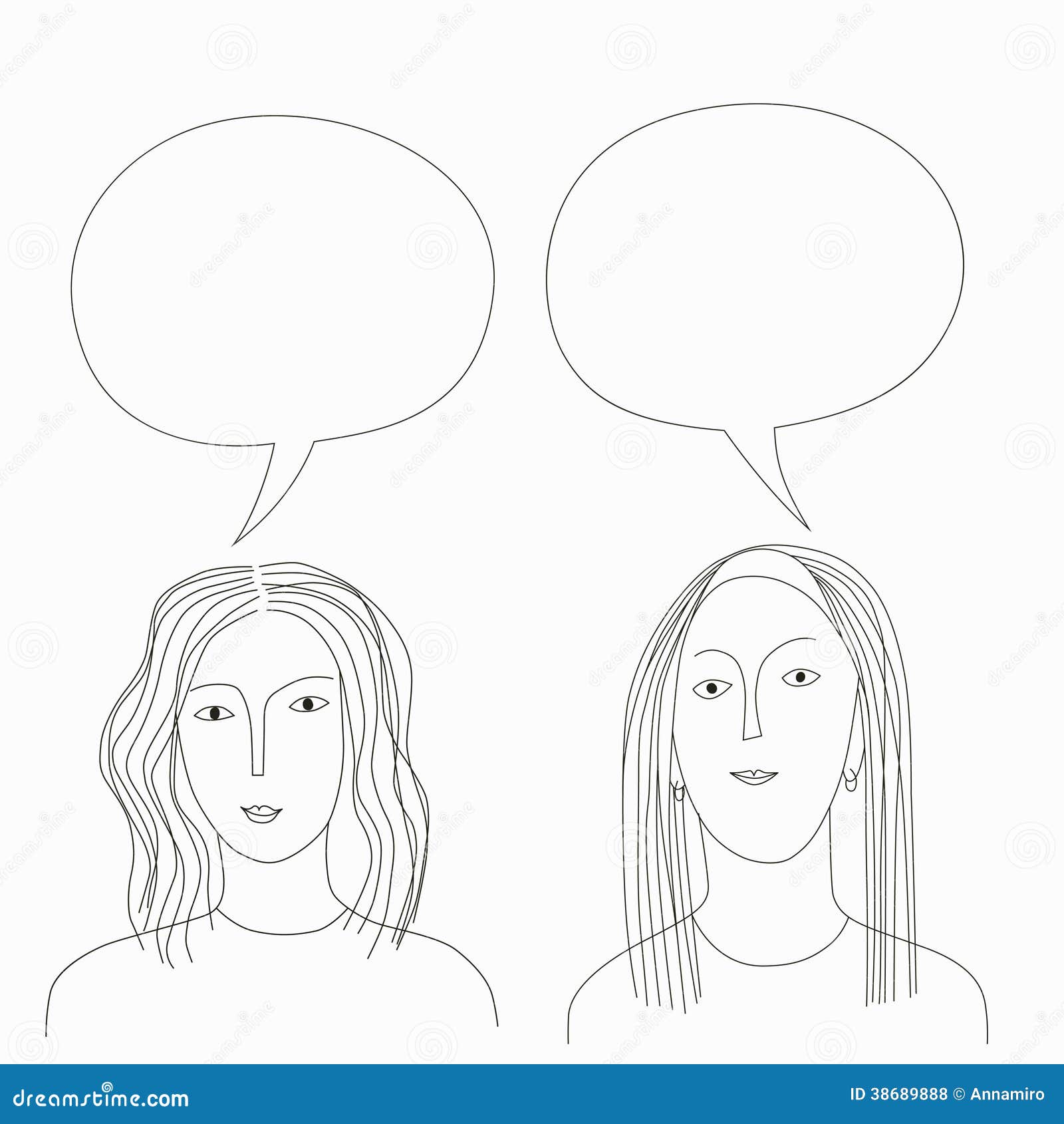 Talking girls stock vector. Illustration of conversation - 38689888
