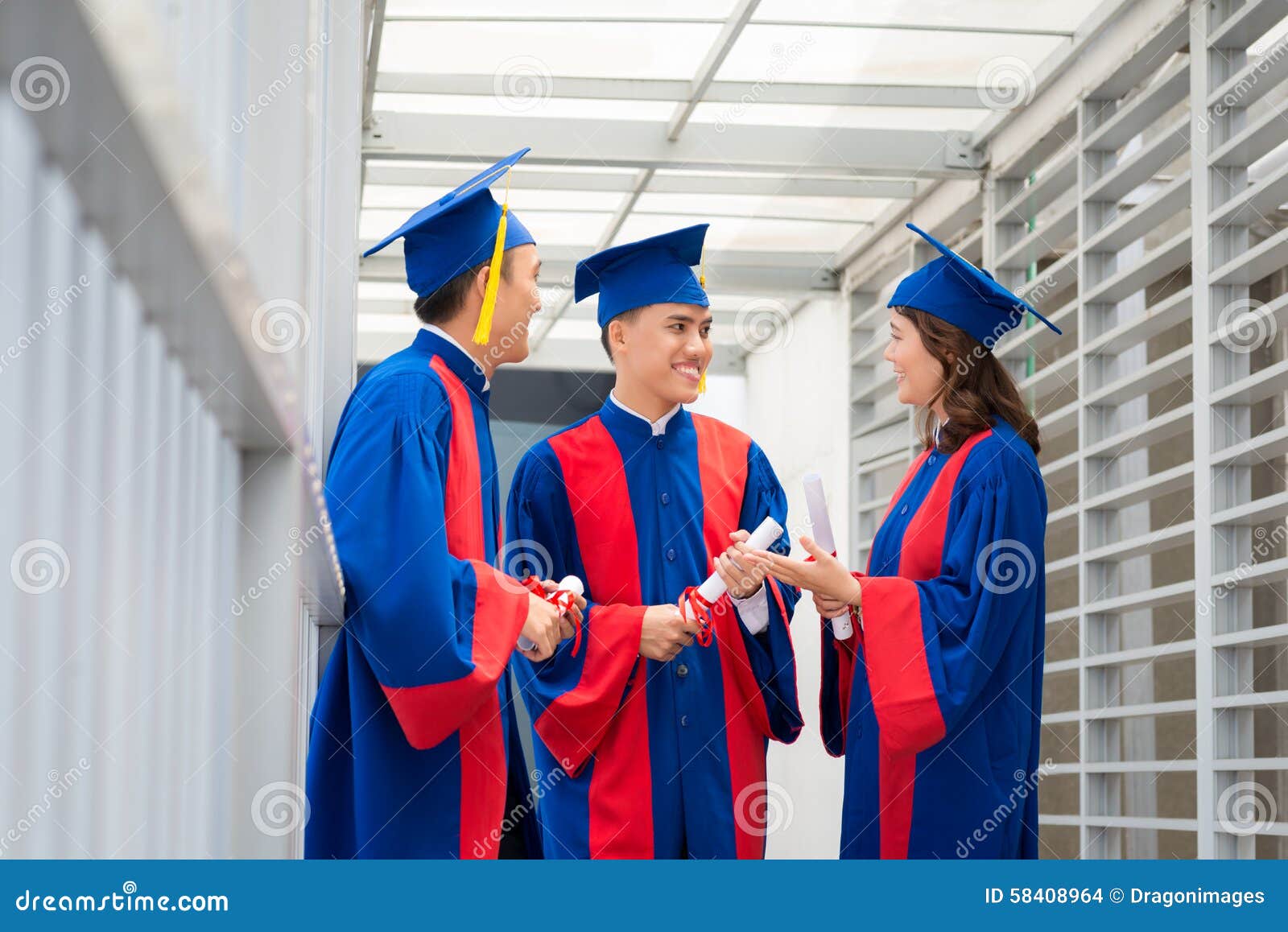 Talking graduates stock photo. Image of university, group - 58408964
