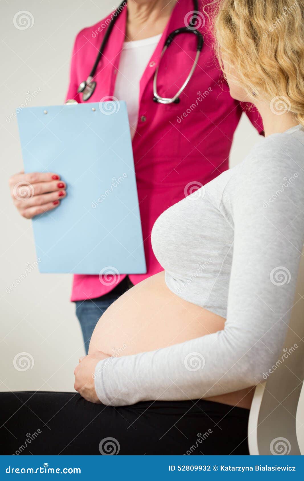 Talking with gynecologist stock photo. Image of examination - 52809932