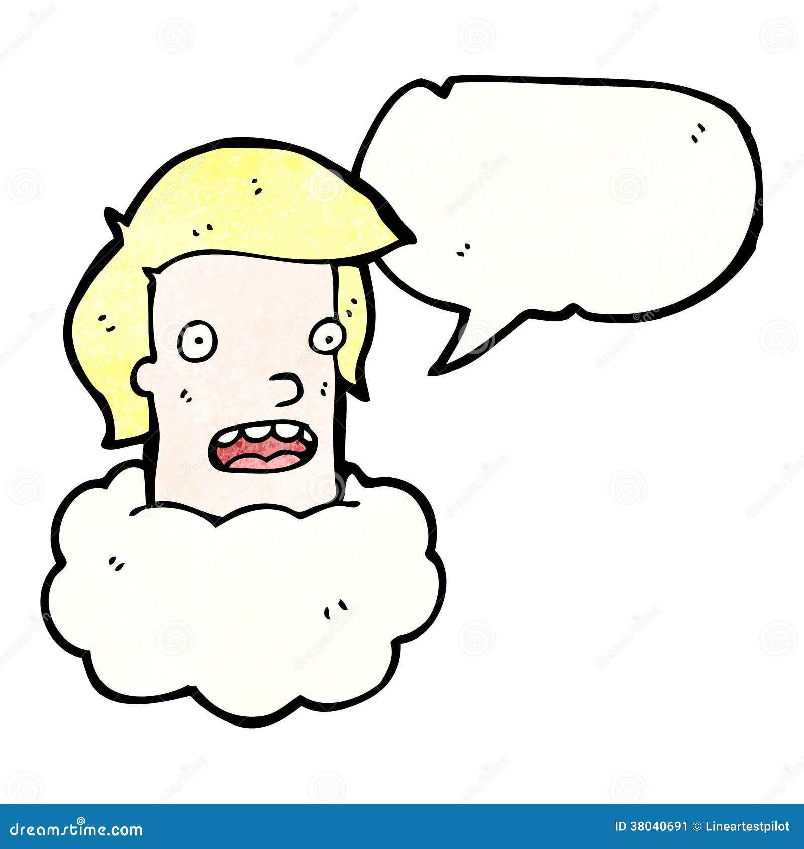 Talking Head in Cloud Cartoon Stock Vector - Illustration of silly ...