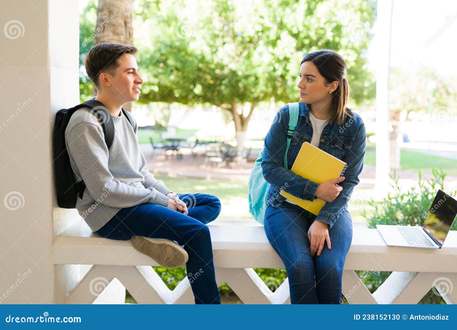 Talking about Homeworks and Exams Stock Photo - Image of beautiful ...