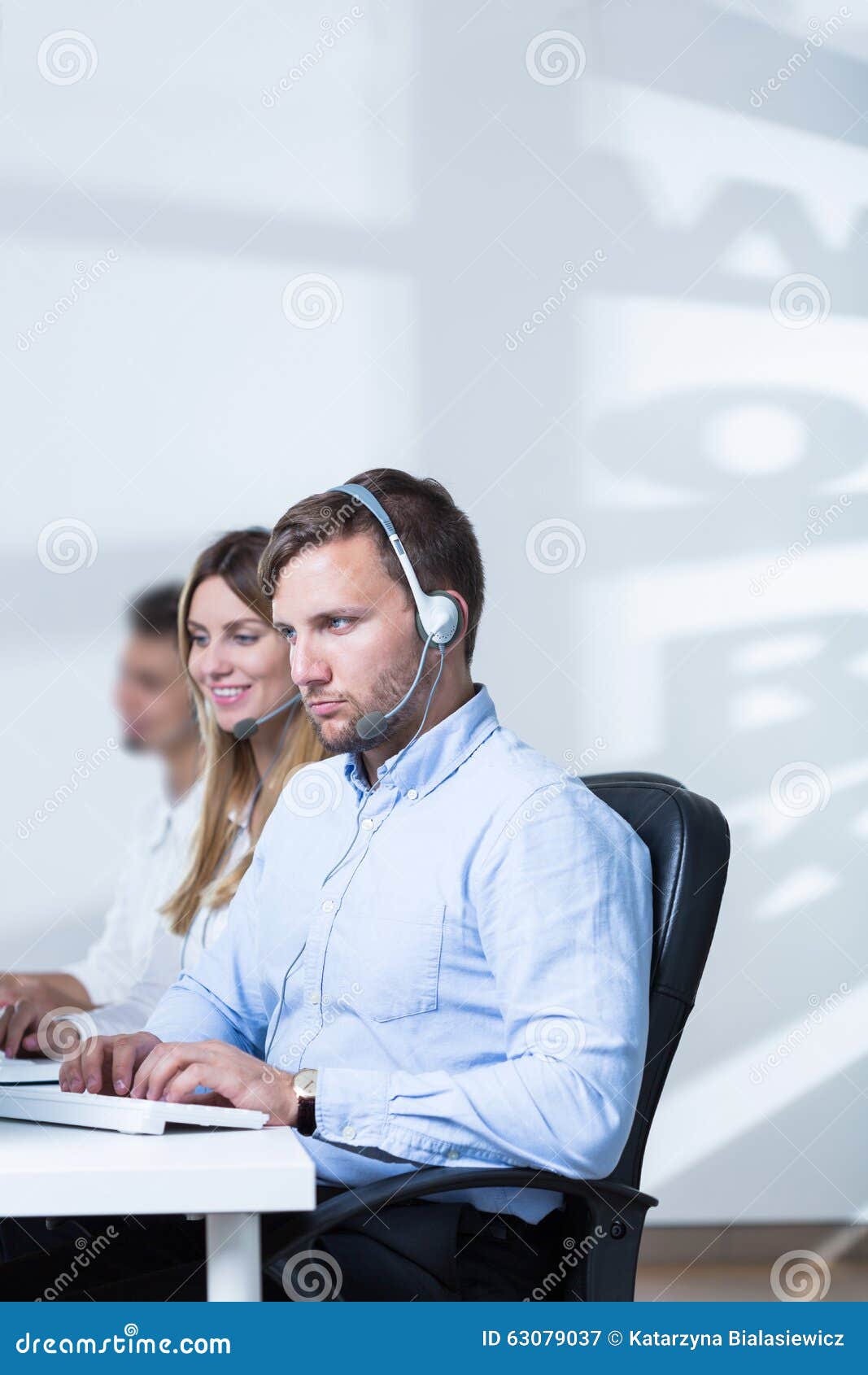 Talking with Horrible Customer Stock Image - Image of call, horrible ...
