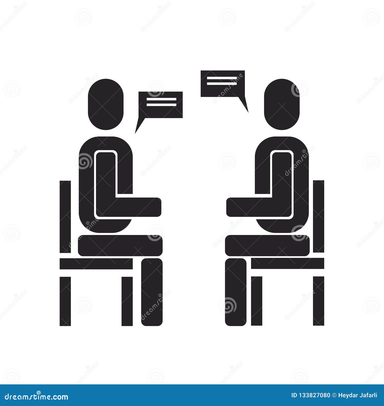 Talking Icon Vector Sign and Symbol Isolated on White Background Stock ...