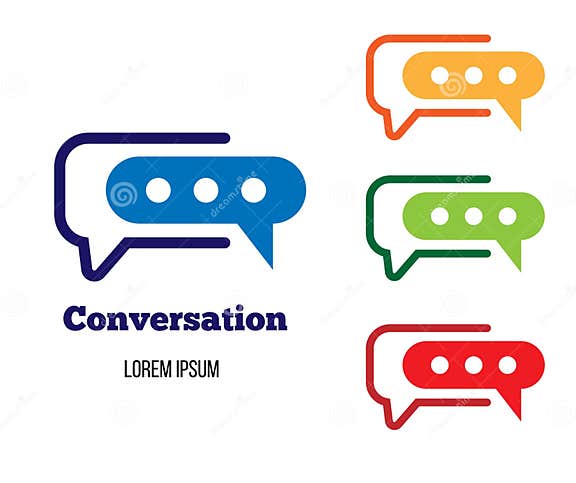 Conversation Idea Colorful Abstract Speech Bubbles Stock Vector ...