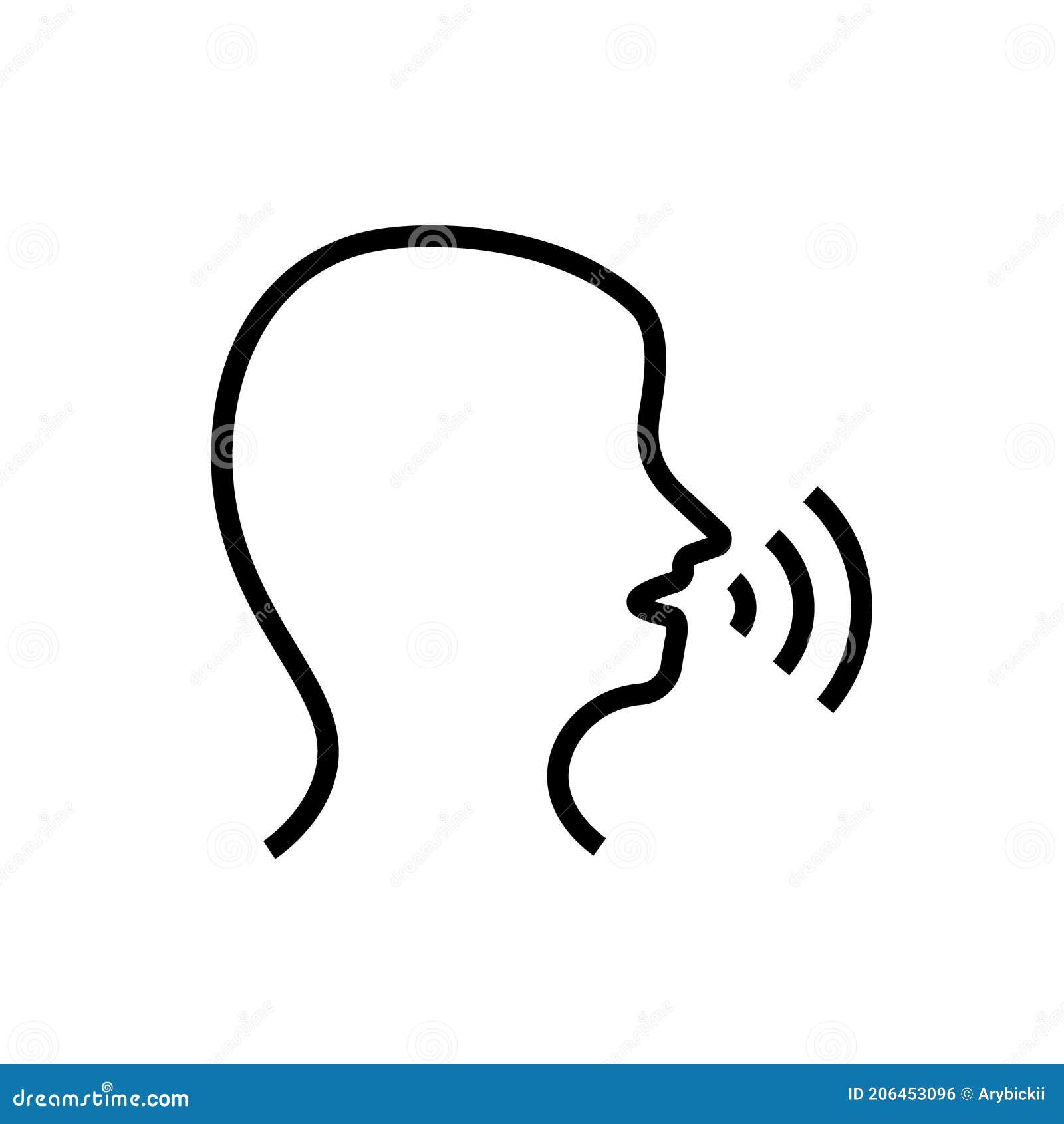 Talking line Icon stock vector. Illustration of group - 206453096