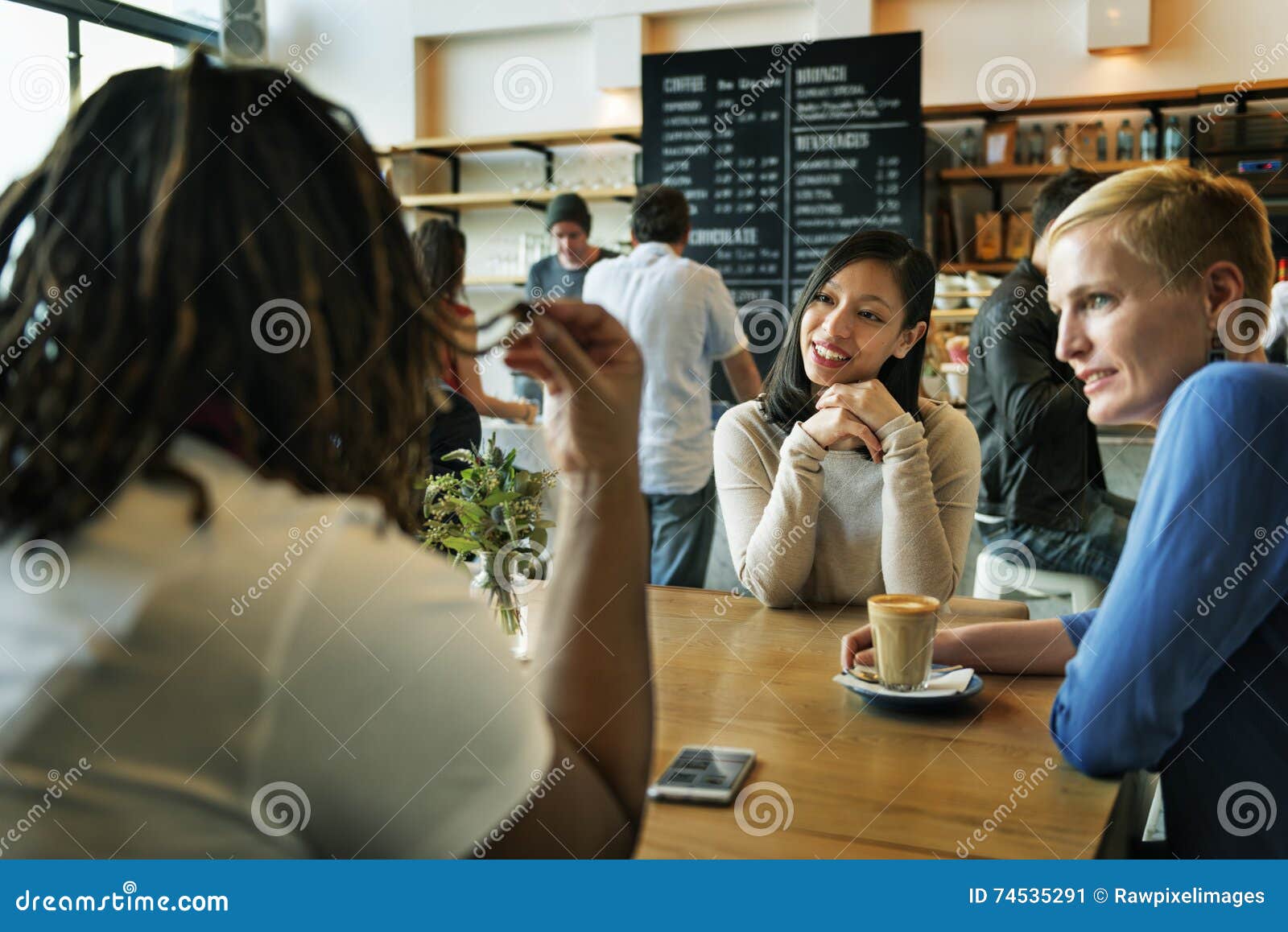 Talking Listening Coffee Meeting Cafe Concept Stock Image - Image of ...