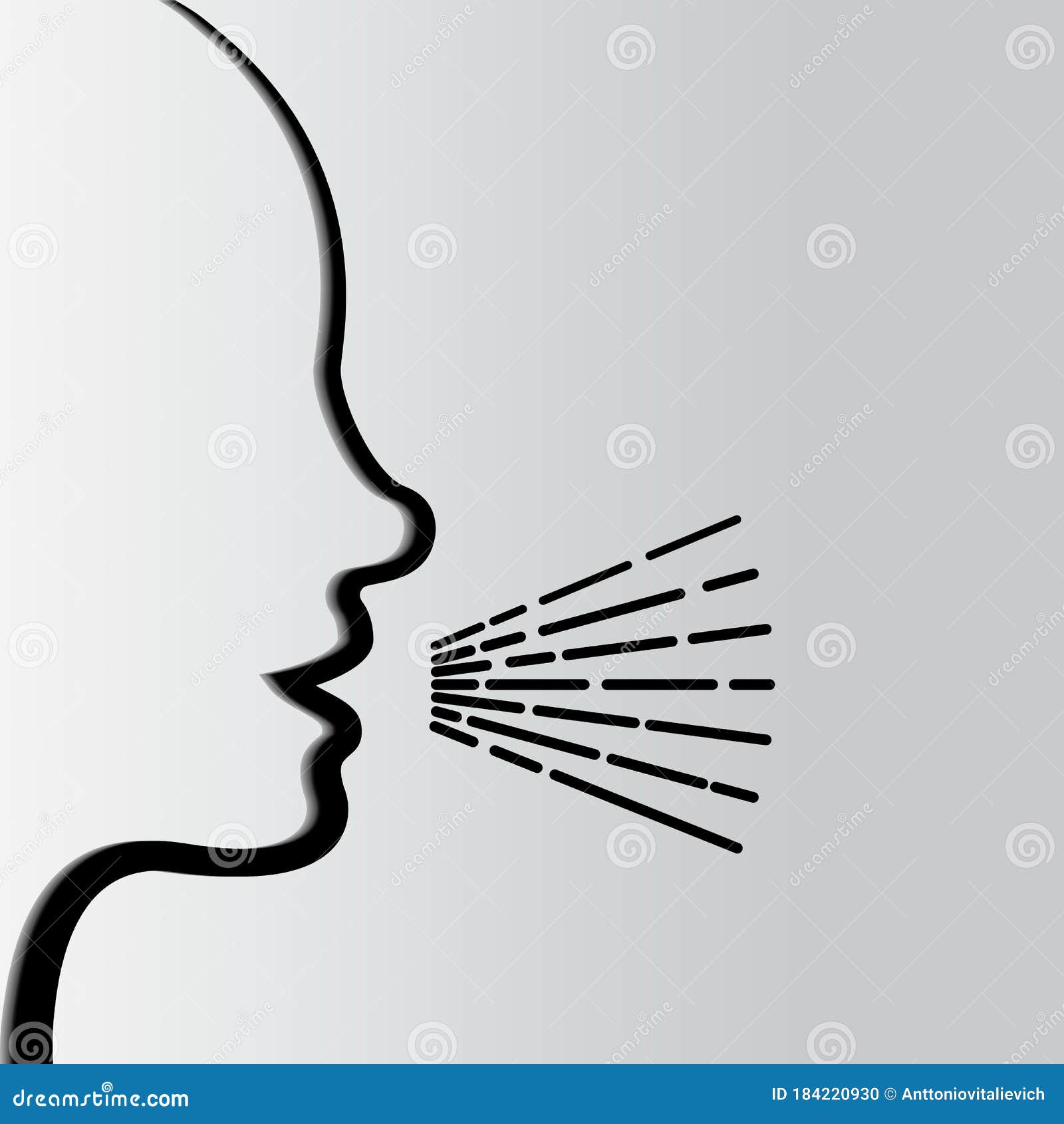 Talking Man Illustration - Human Voice Icon - Profile Stock Vector ...