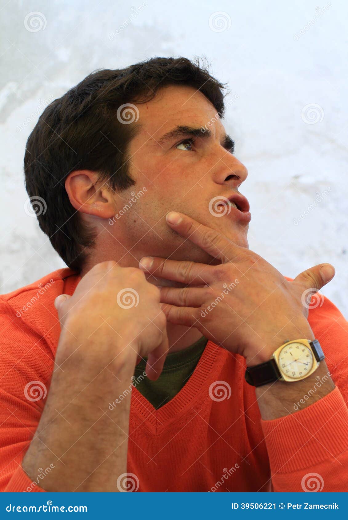 Talking man stock image. Image of talking, gesticulating - 39506221